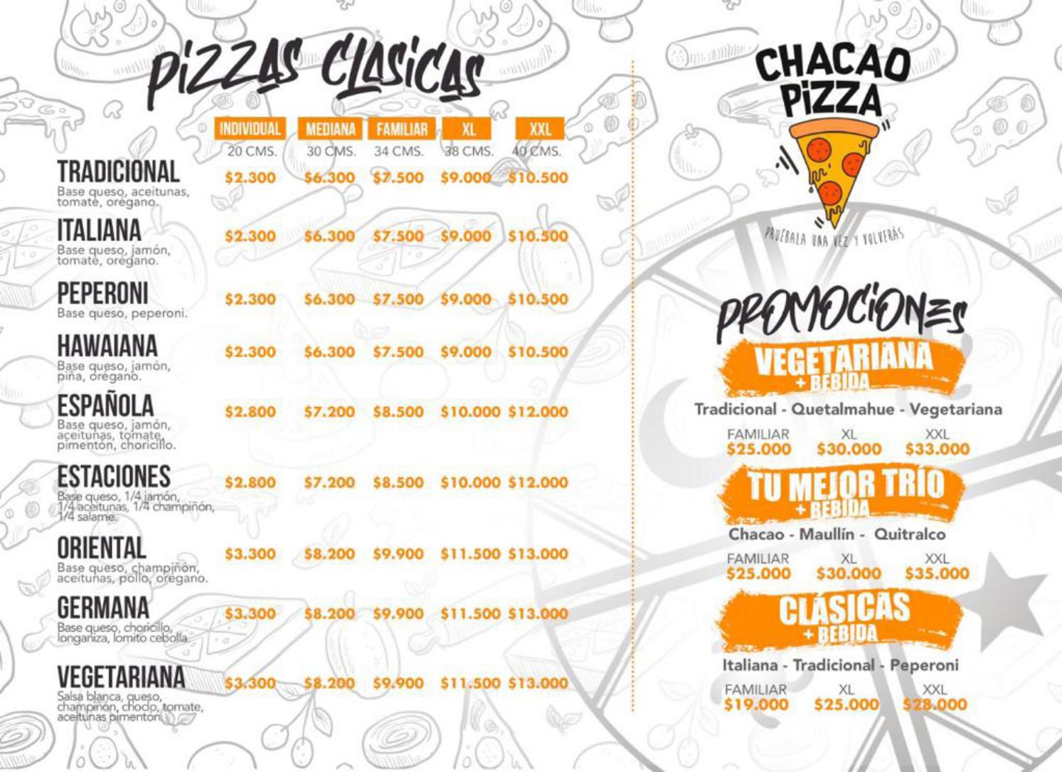 Chacao Pizza Carta by Seba jaure - Issuu