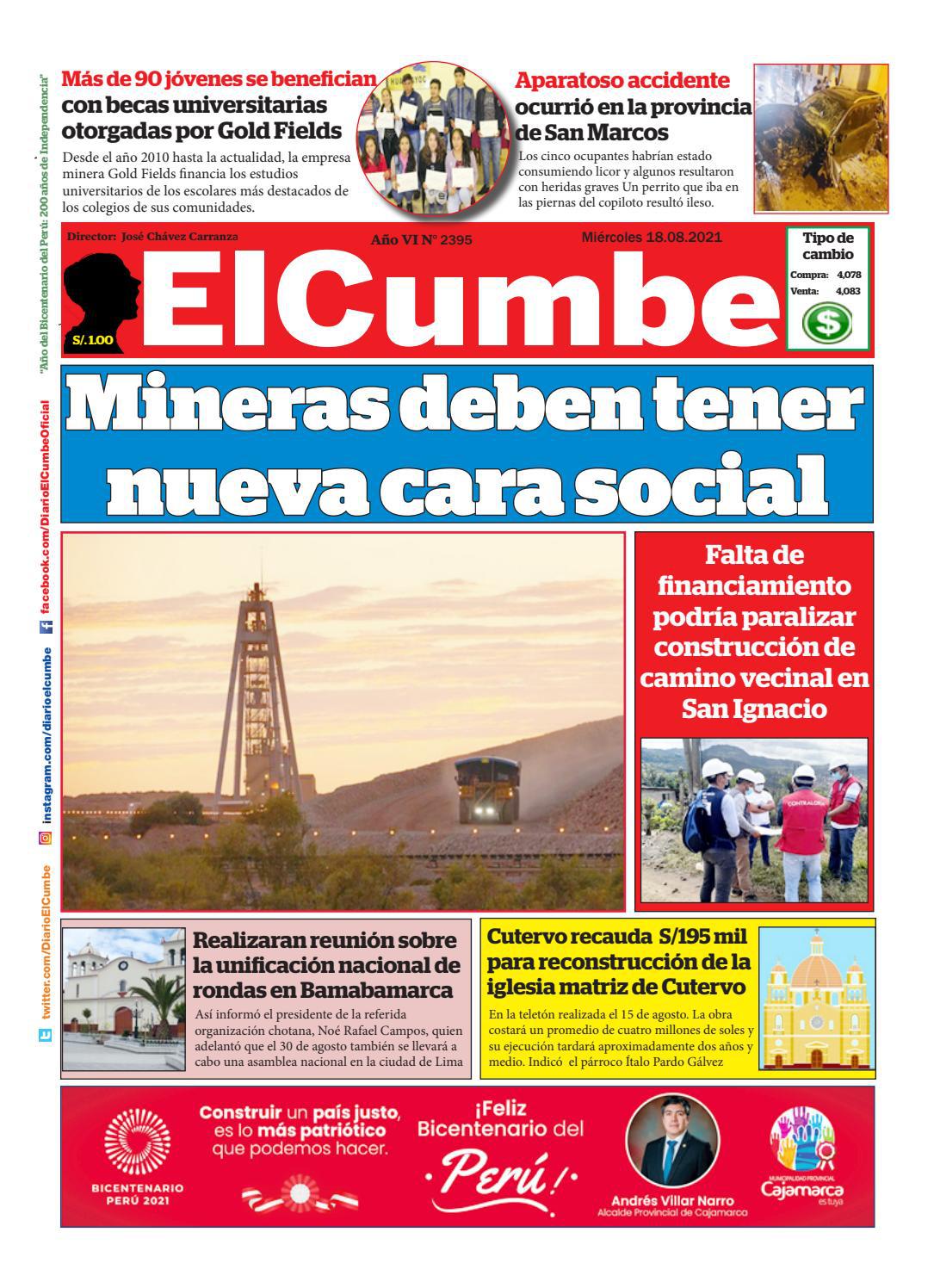 Diario El Cumbe 18 de agosto 2021 by Diario El Cumbe - Issuu