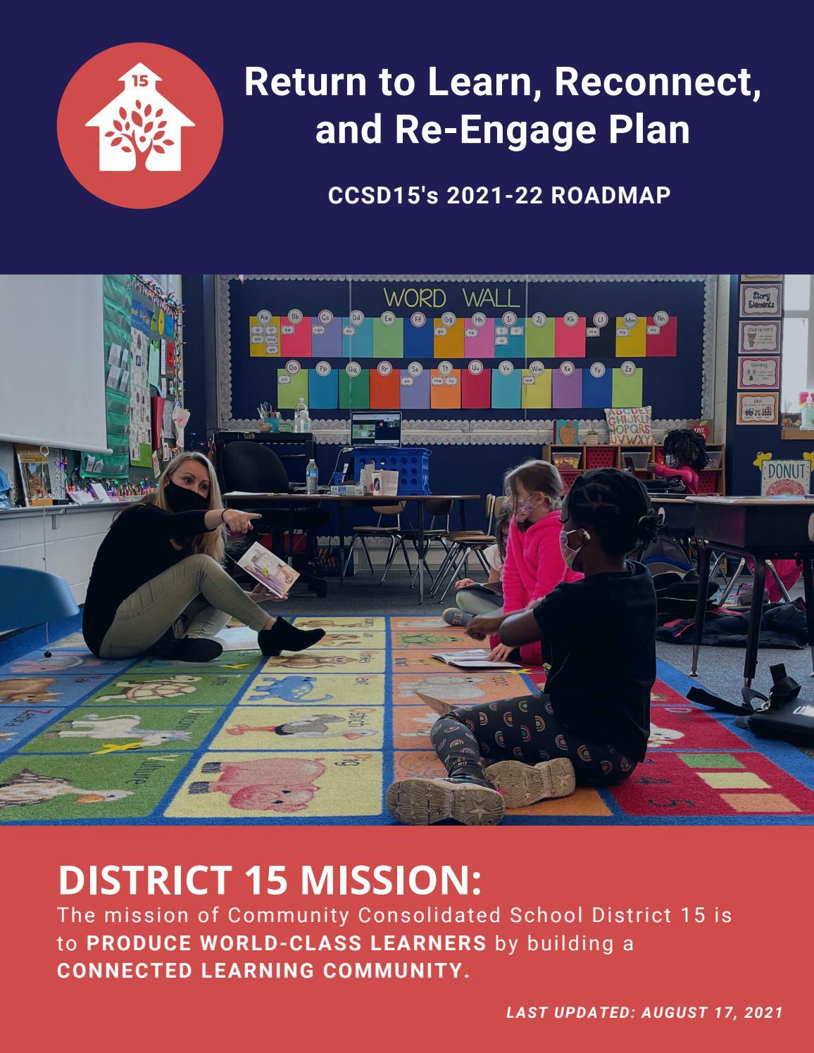 Return to Learn, Reconnect, and Re-Engage Plan for 2021-22 by Community ...
