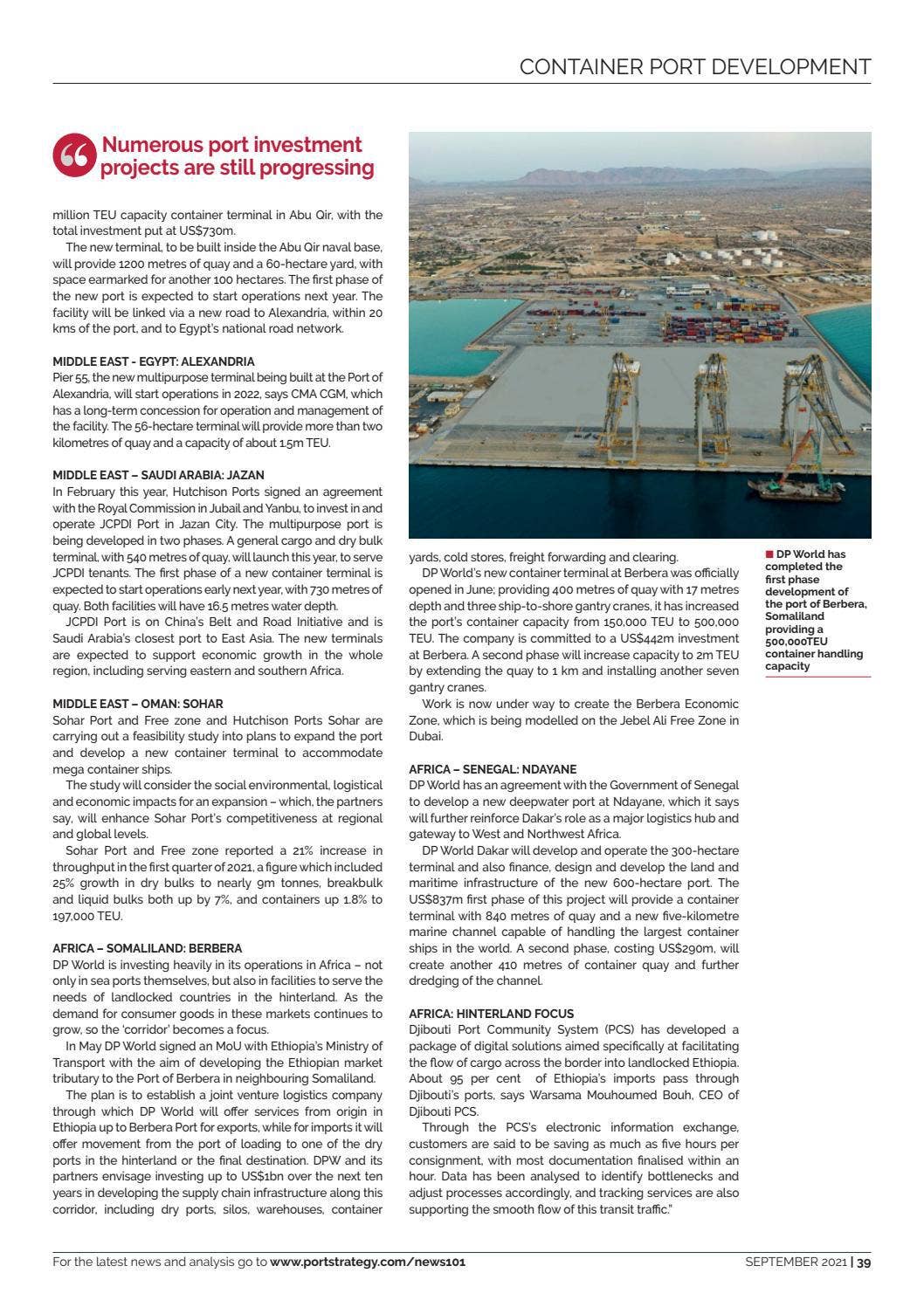 Port Strategy September 2021 by Mercator Media - Issuu