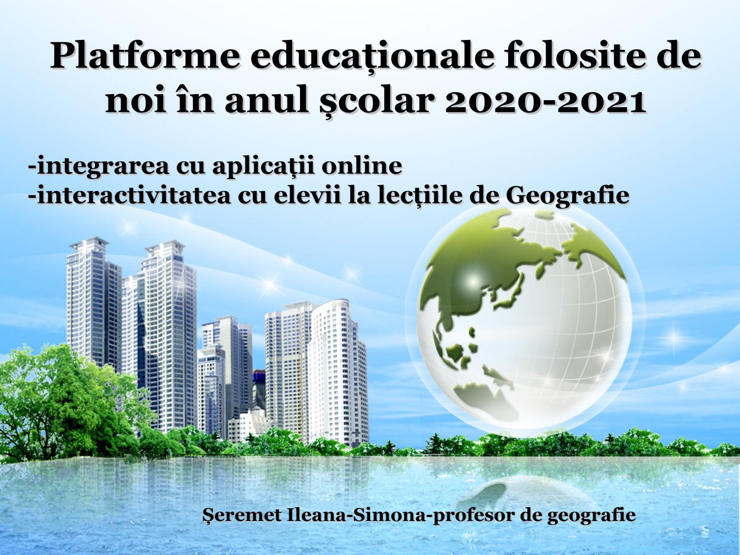 ”Platforme educative folosite și create în România și Republica Moldova ...