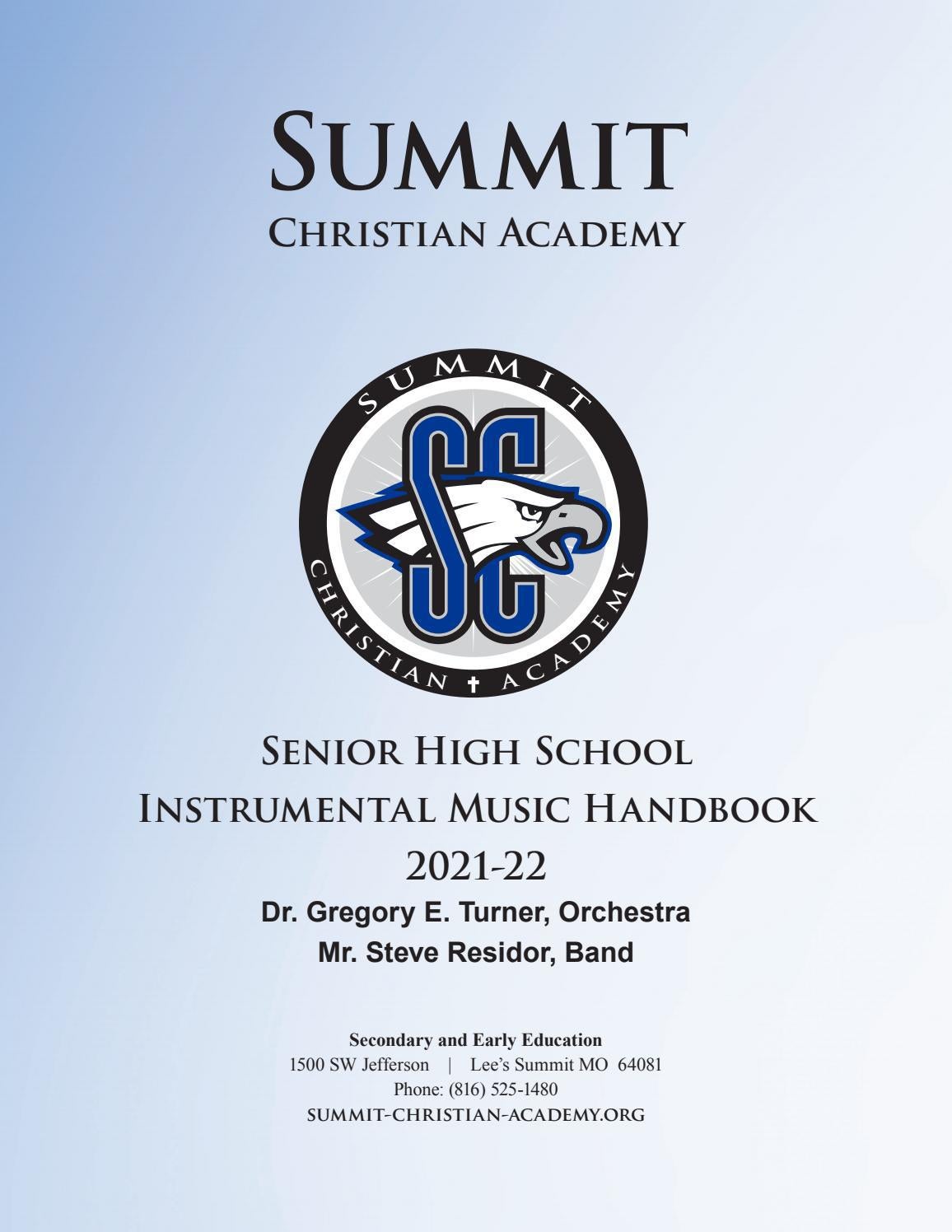 Senior High Instrumental Music Handbook by SummitChristianAcademy - Issuu