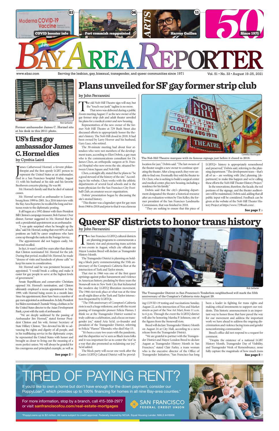 August 19, 2021 edition of the Bay Area Reporter, America's highest ...
