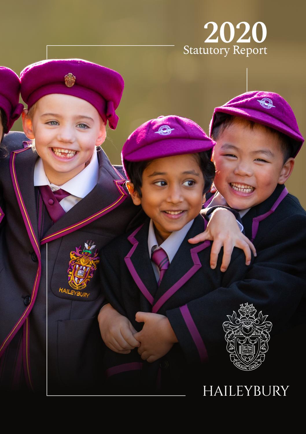 Statutory Report 2020 by Haileybury - Issuu