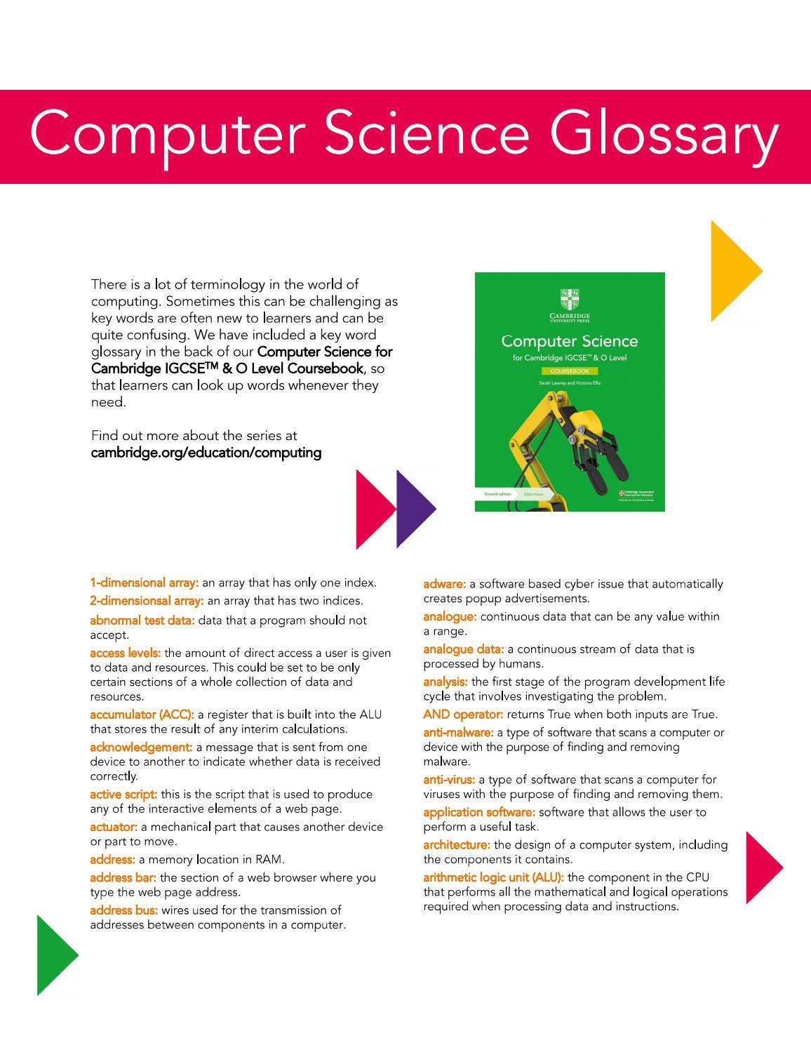 Cambridge IGCSE™ & O Level Computer Science Glossary by Cambridge ...