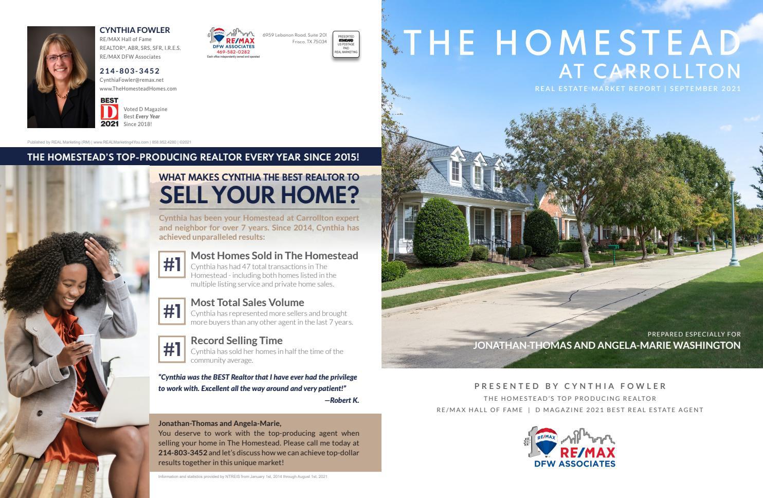 Cynthia Fowler - The Homestead at Carrollton - September 2021 by REAL ...