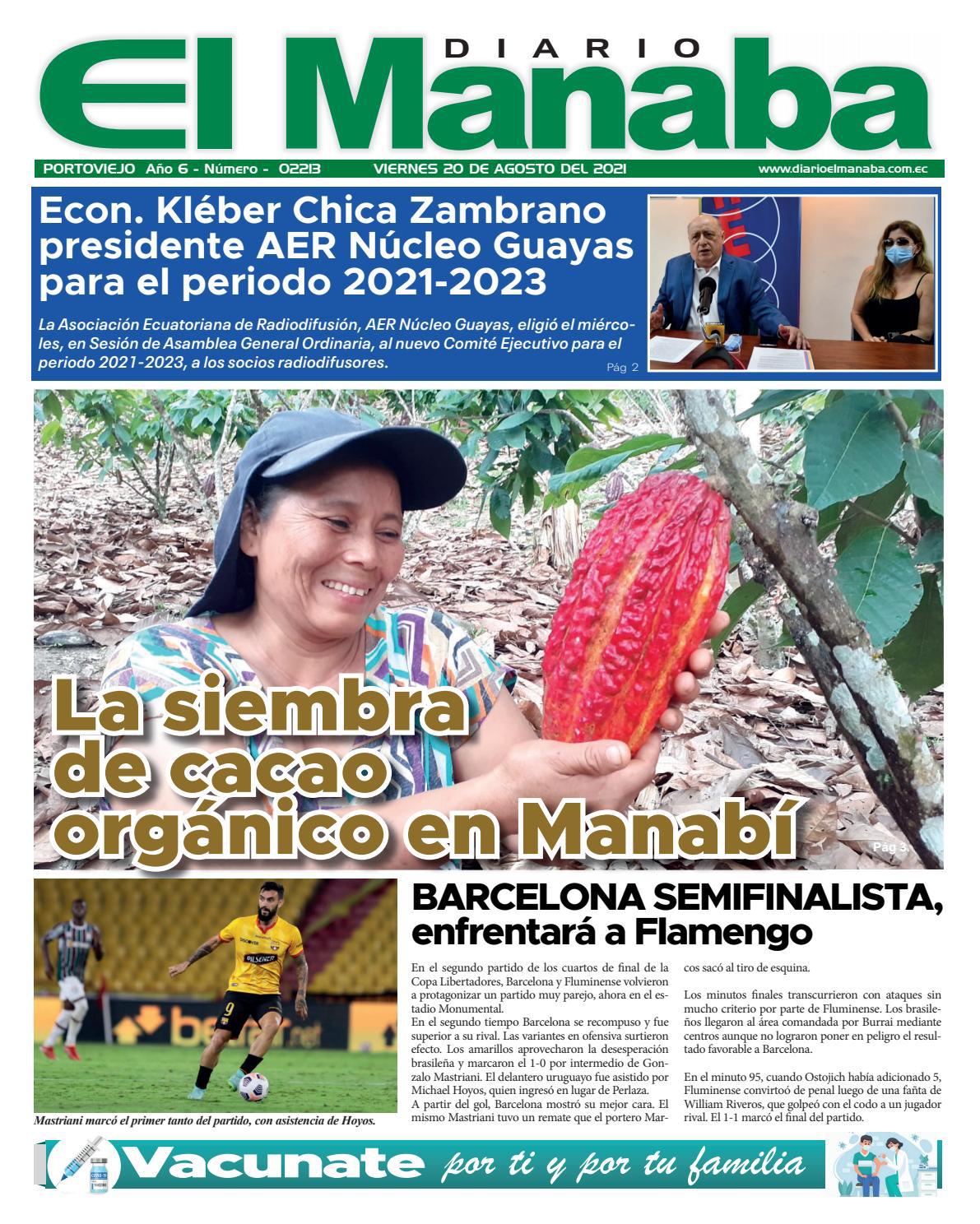 DIARIO DIGITAL EL MANABA VIERNES 20 DE AGOSTO DEL 2021 by El Manaba - Issuu