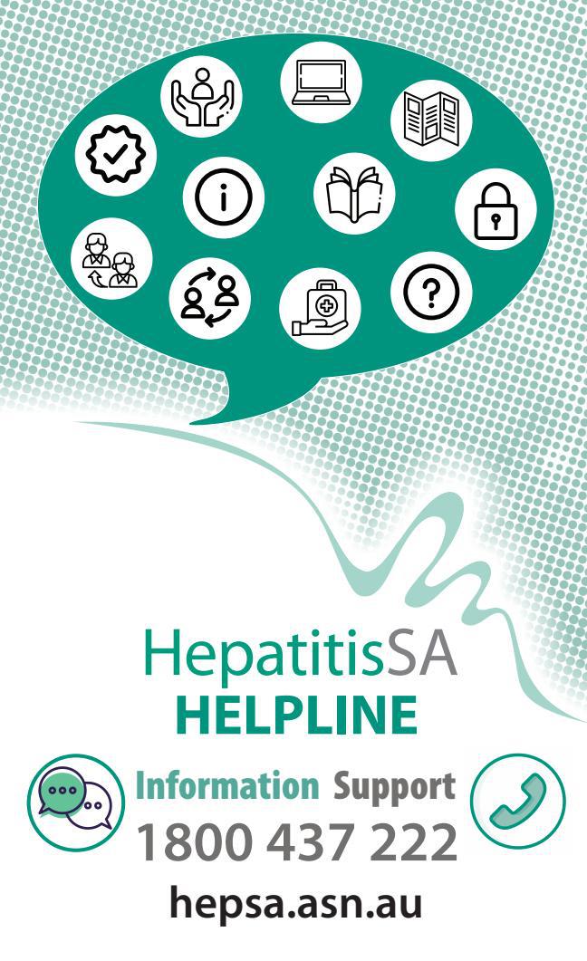 Hepatitis SA Helpline wallet card by Hepatitis SA - Issuu