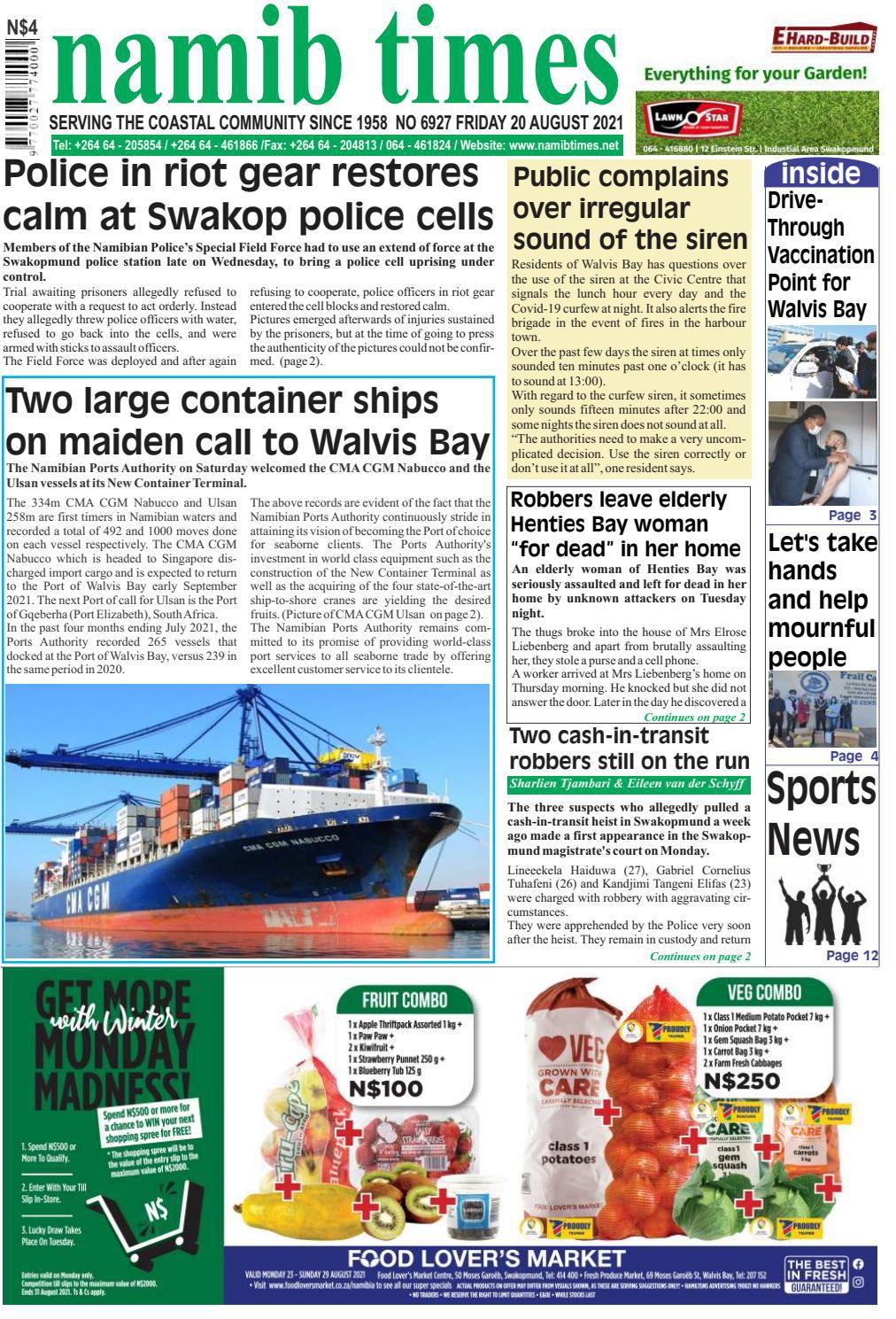 20 aug namib times e-edition by Namib Times Virtual - Issuu