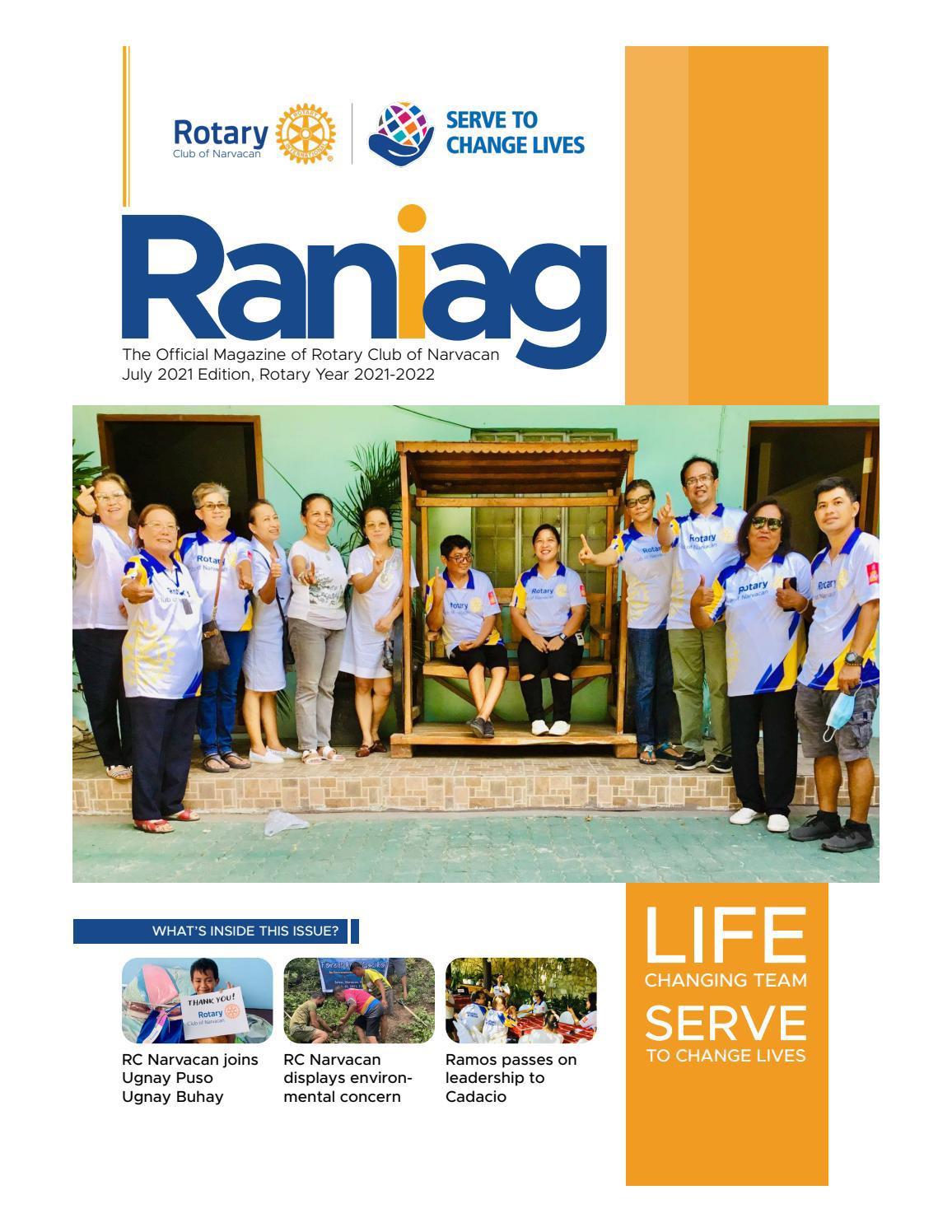Raniag July 2021 RY 2021-2022 issue by Rotary Club of Narvacan - Issuu