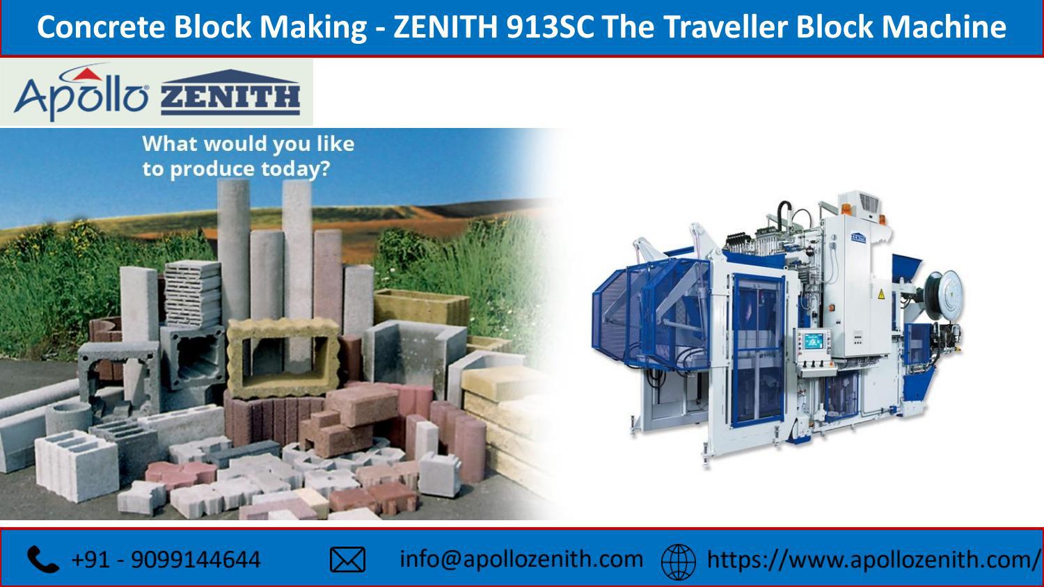 Concrete Block Making - ZENITH 913SC The Traveller Block Machine by ...