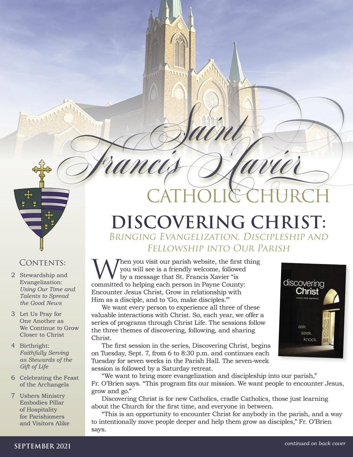 St. Francis Xavier Catholic Church Newsletter — September 2021 by ...