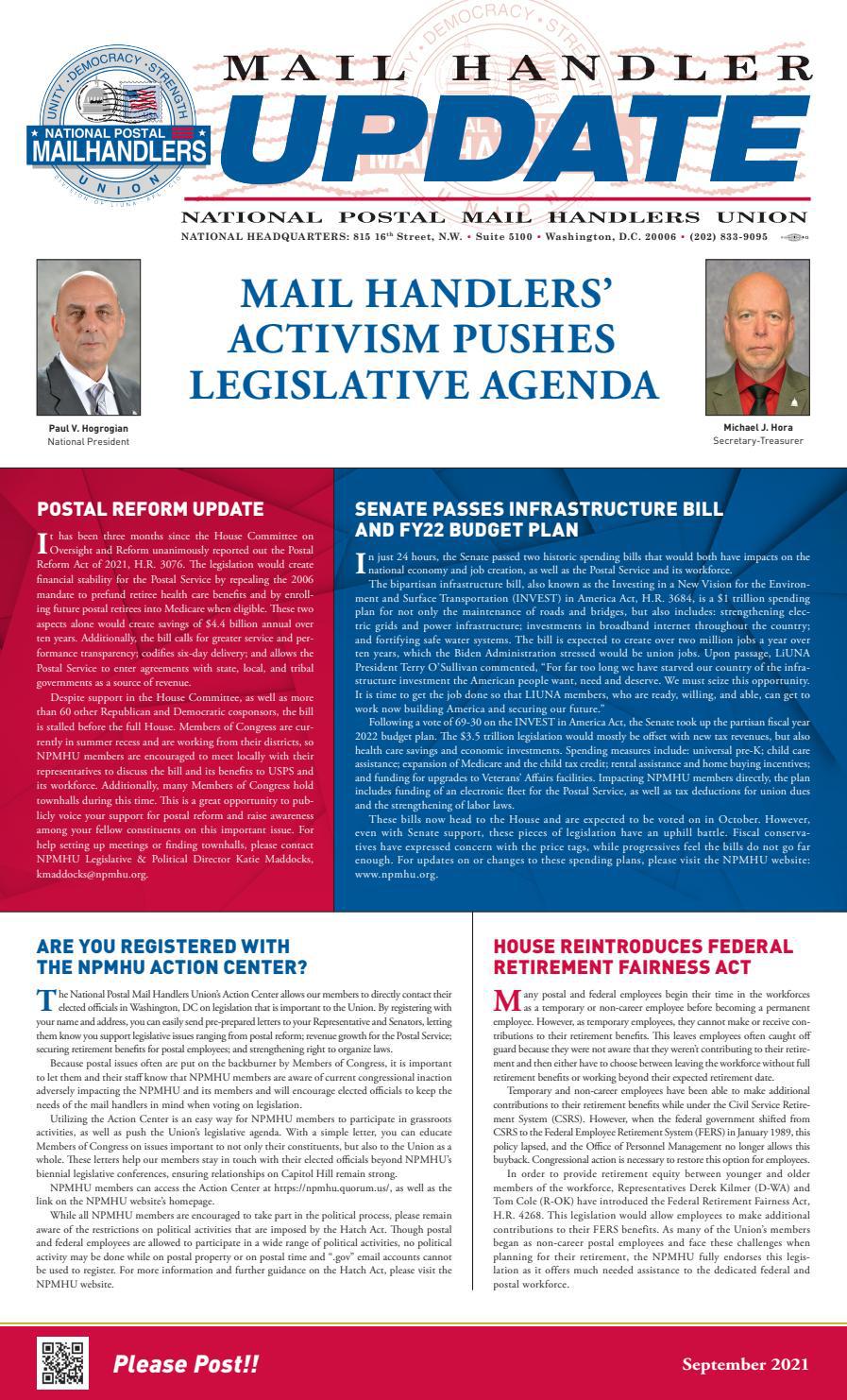 September 2021 by National Postal Mail Handlers Union - Issuu
