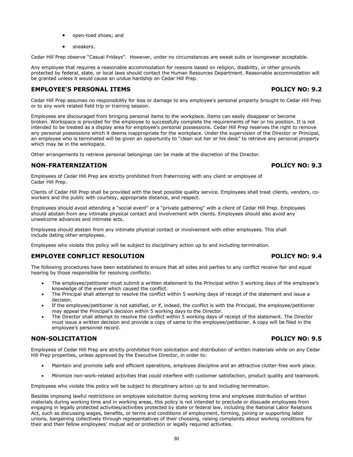 Employee Handbook by Cedar Hill Prep - Issuu