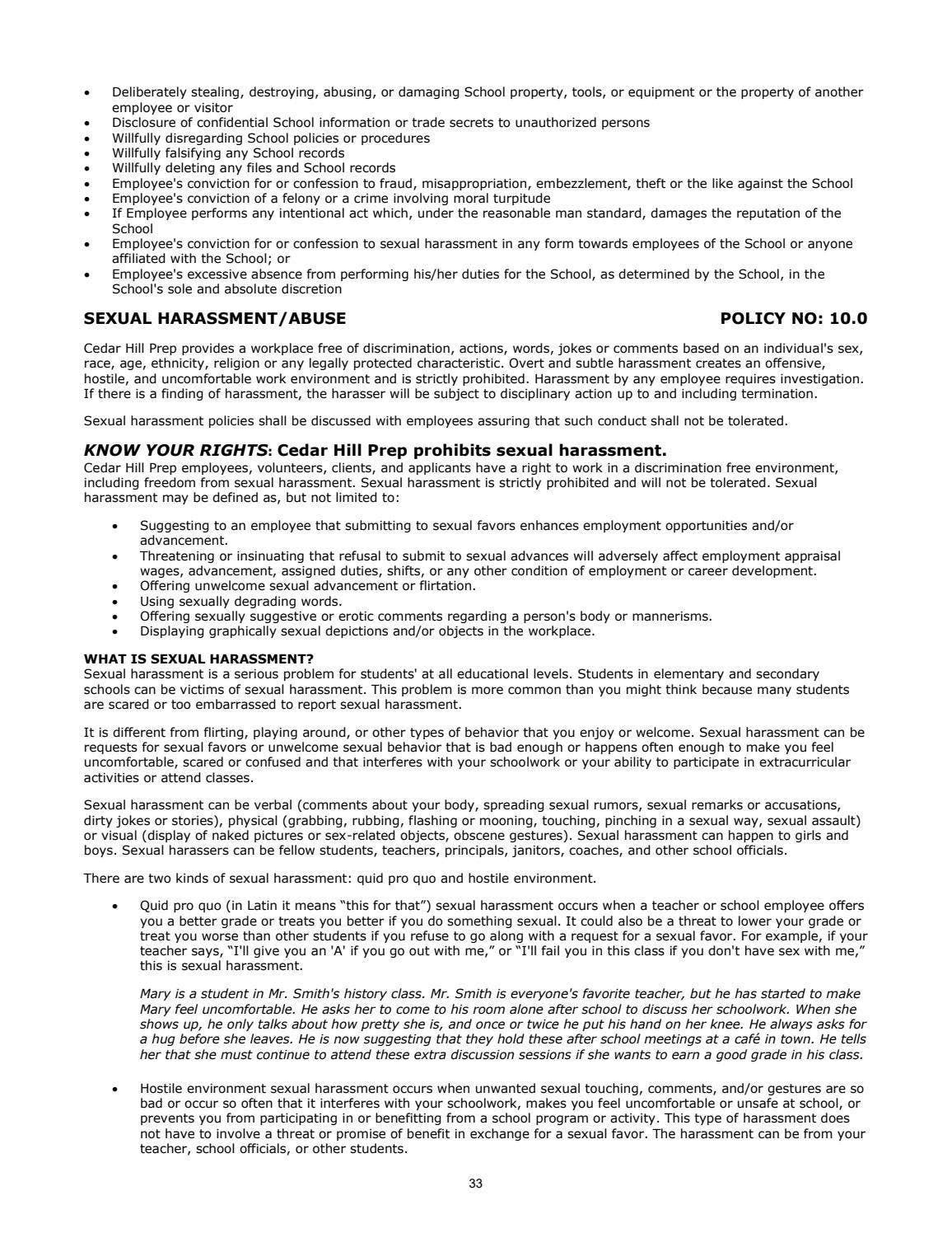 Employee Handbook by Cedar Hill Prep - Issuu