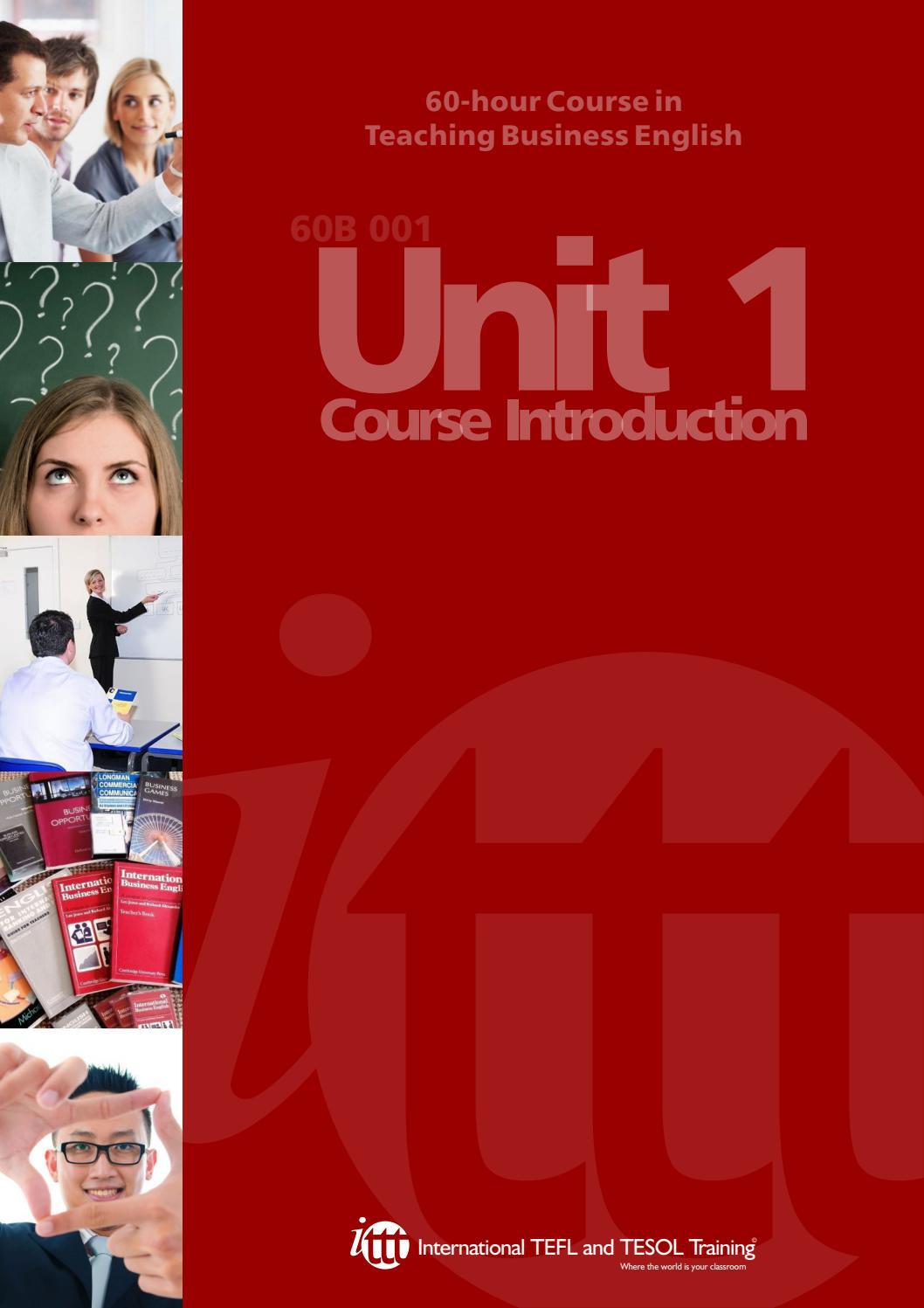 60 Be Unit 1 Course Introduction By Ittt International Tefl And Tesol Training Issuu