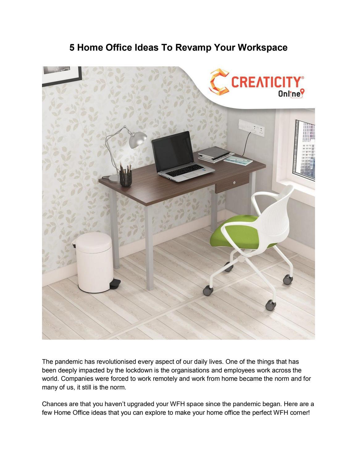 5 Home Office Ideas To Revamp Your Workspace by creaticity ecommerce ...