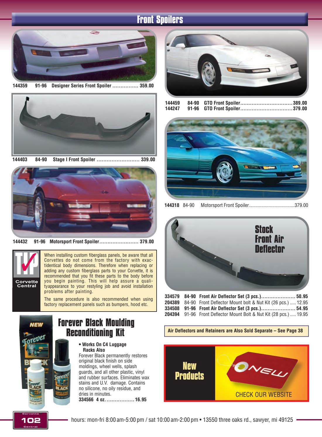 Corvette Central C4 (84-96) Corvette Parts Catalog by Corvette Central ...