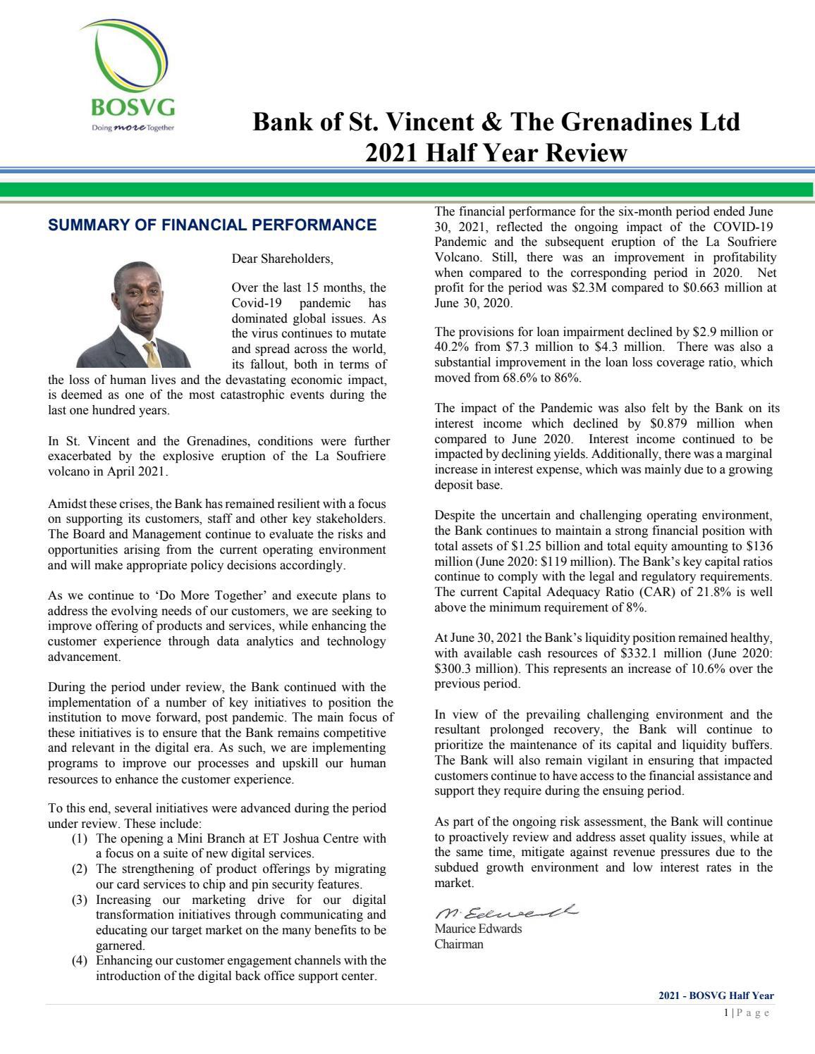 BOVG 2021 Half Year Review by BOSVG - Issuu
