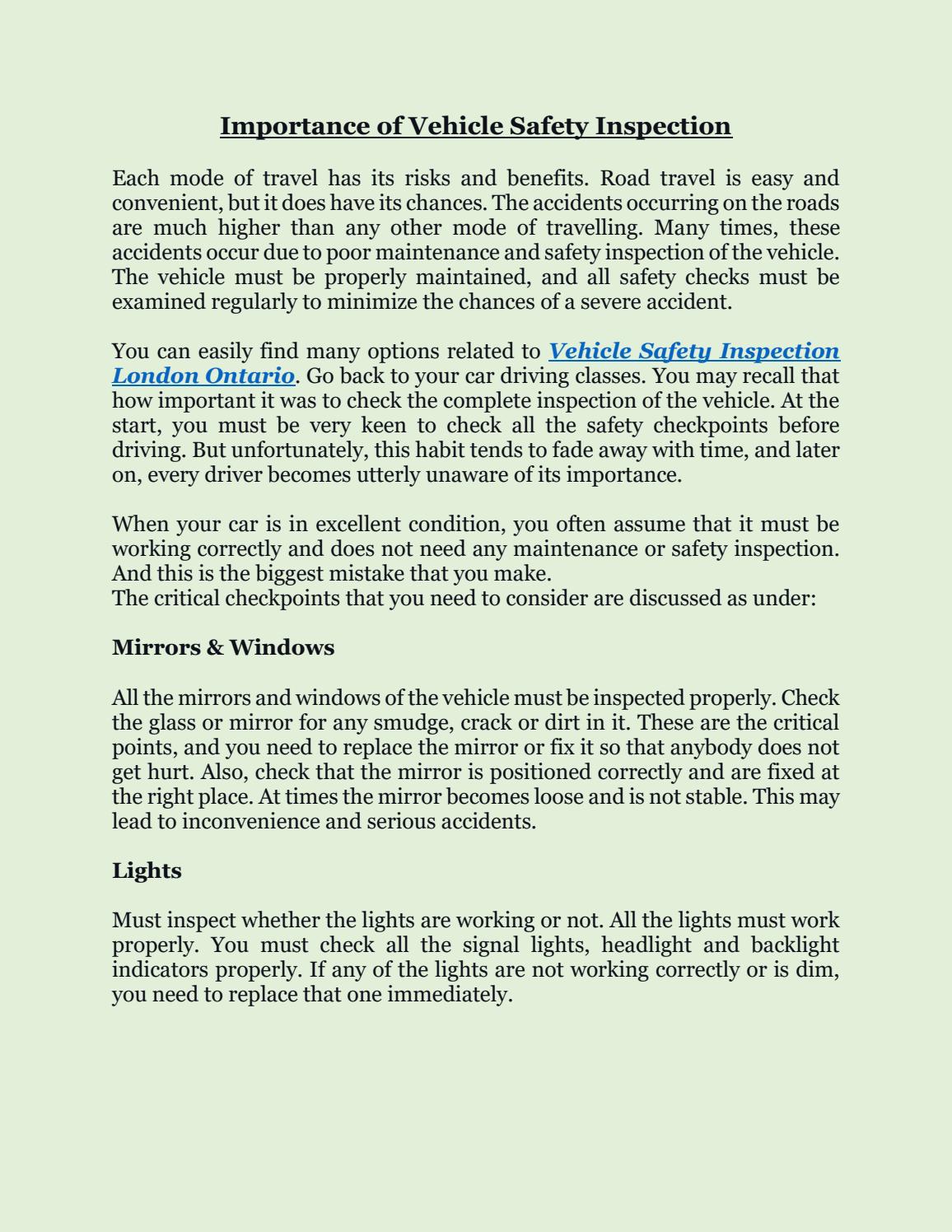 Importance Of Vehicle Safety Inspection By Empireautogroups Issuu importance-of-vehicle-safety-inspection-by-empireautogroups-issuu