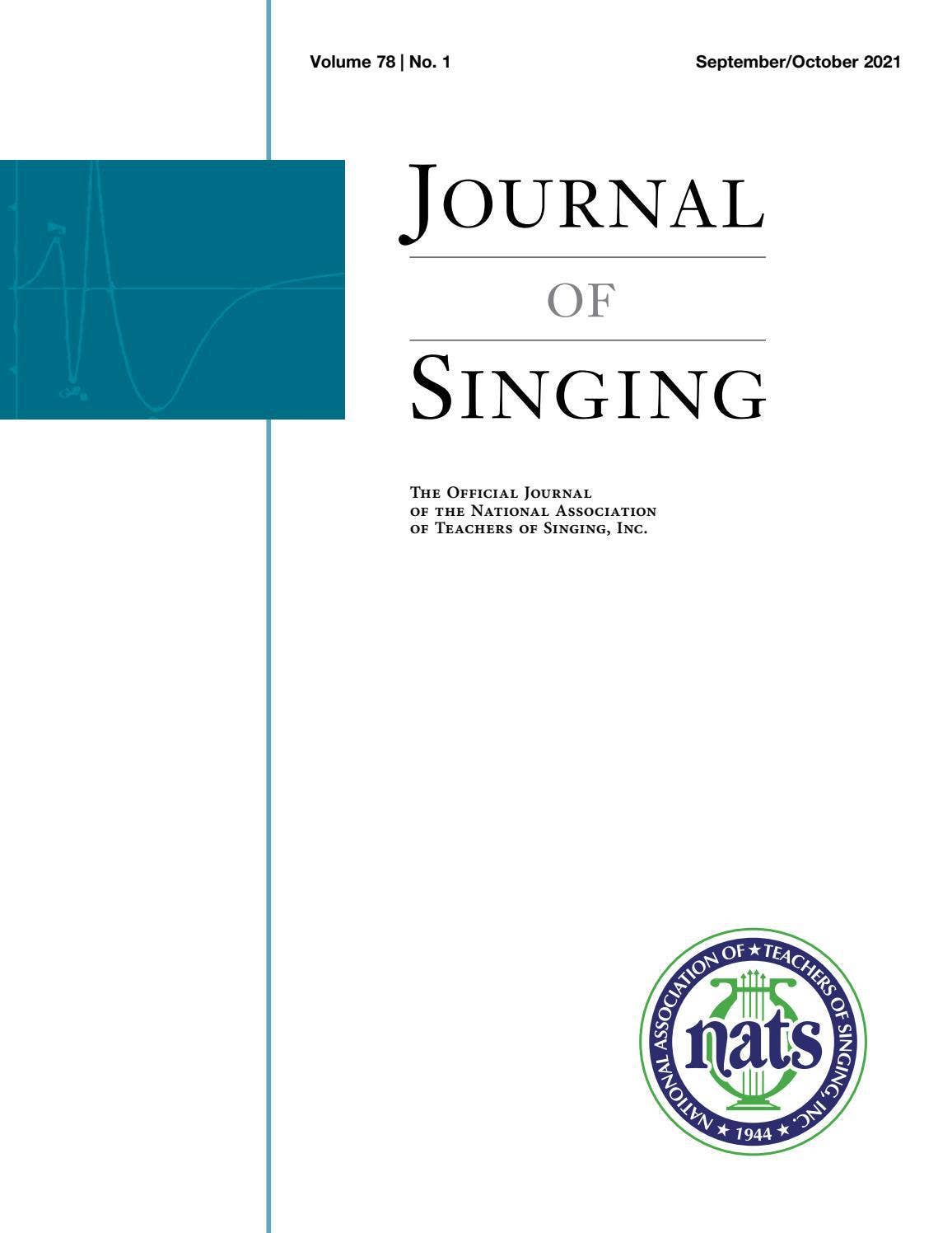 Journal of Singing, September-October 2021 by National Association of ...