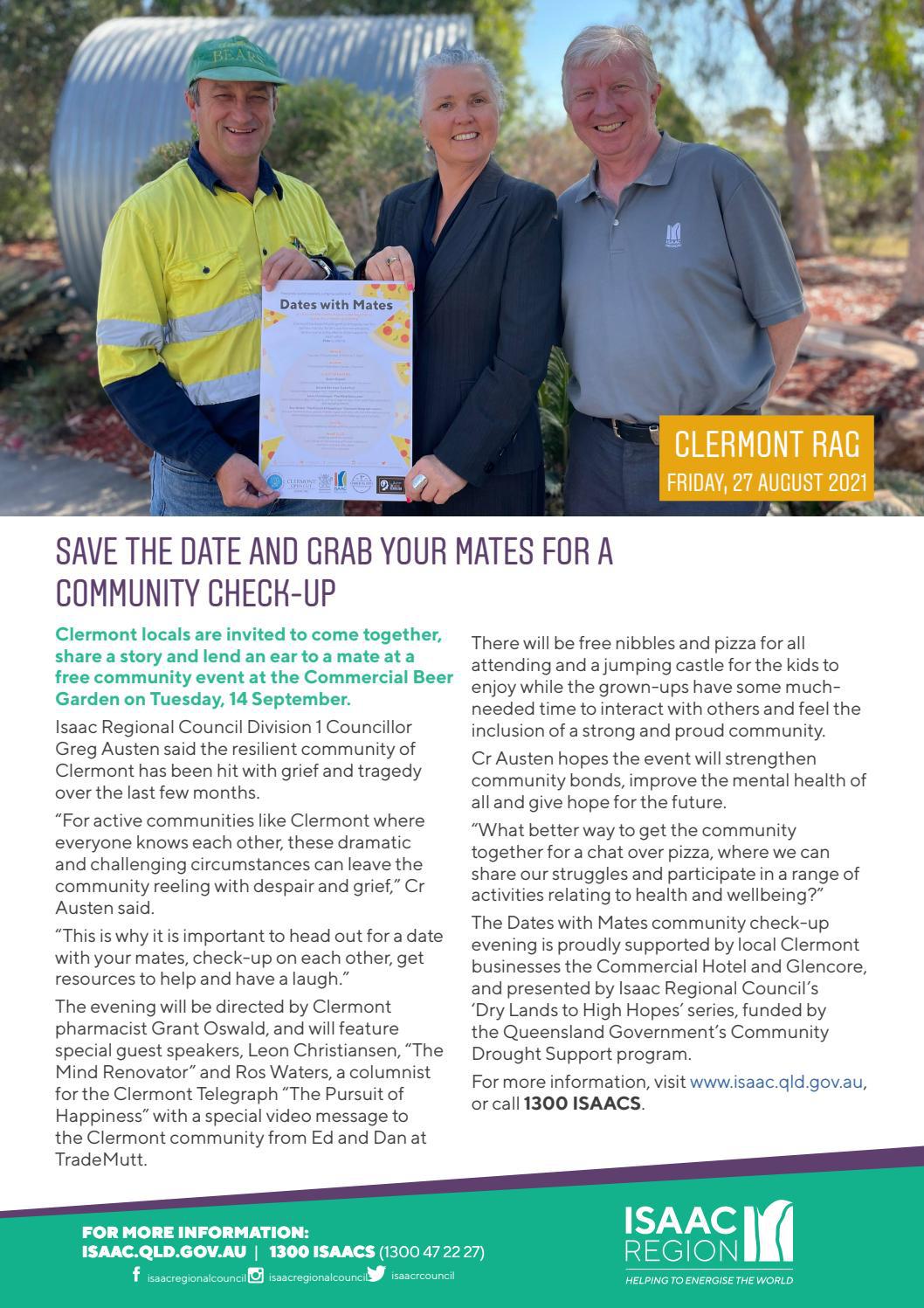 Clermont Rag 27 Aug 2021 by Isaac Regional Council - Issuu