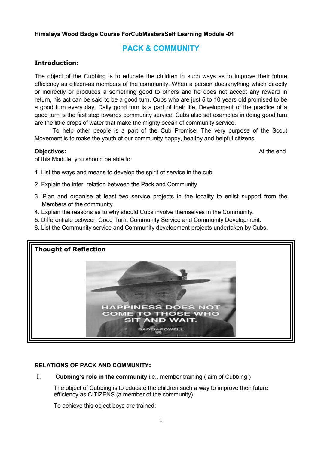 Self Learning Modules - HWB Cub Masters by Bsg India - Issuu