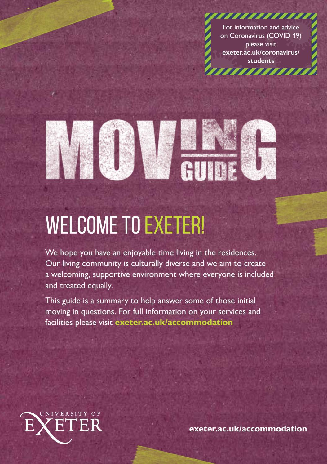 Moving in Guide by University of Exeter - Issuu
