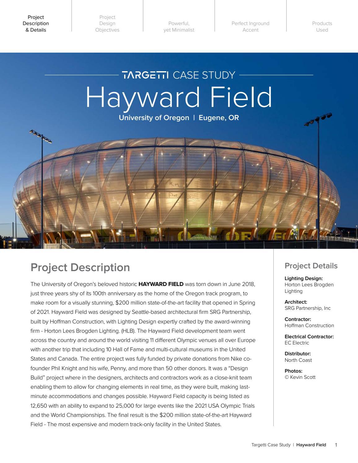 PROJECT PROFILE: Hayward Field by TARGETTI USA - Issuu