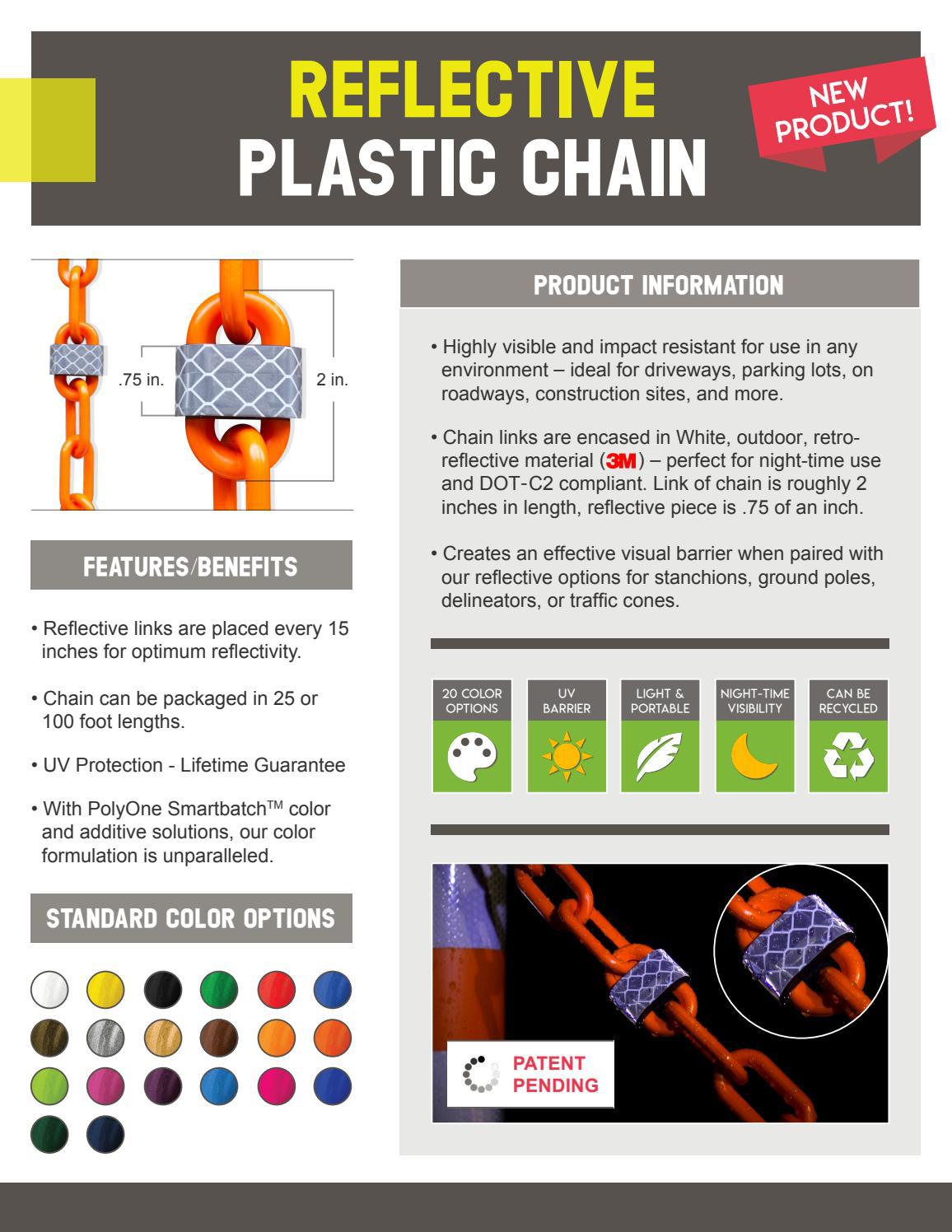 Mr. Chain Reflective Plastic Chain by Ram Tool Construction Supply Co ...