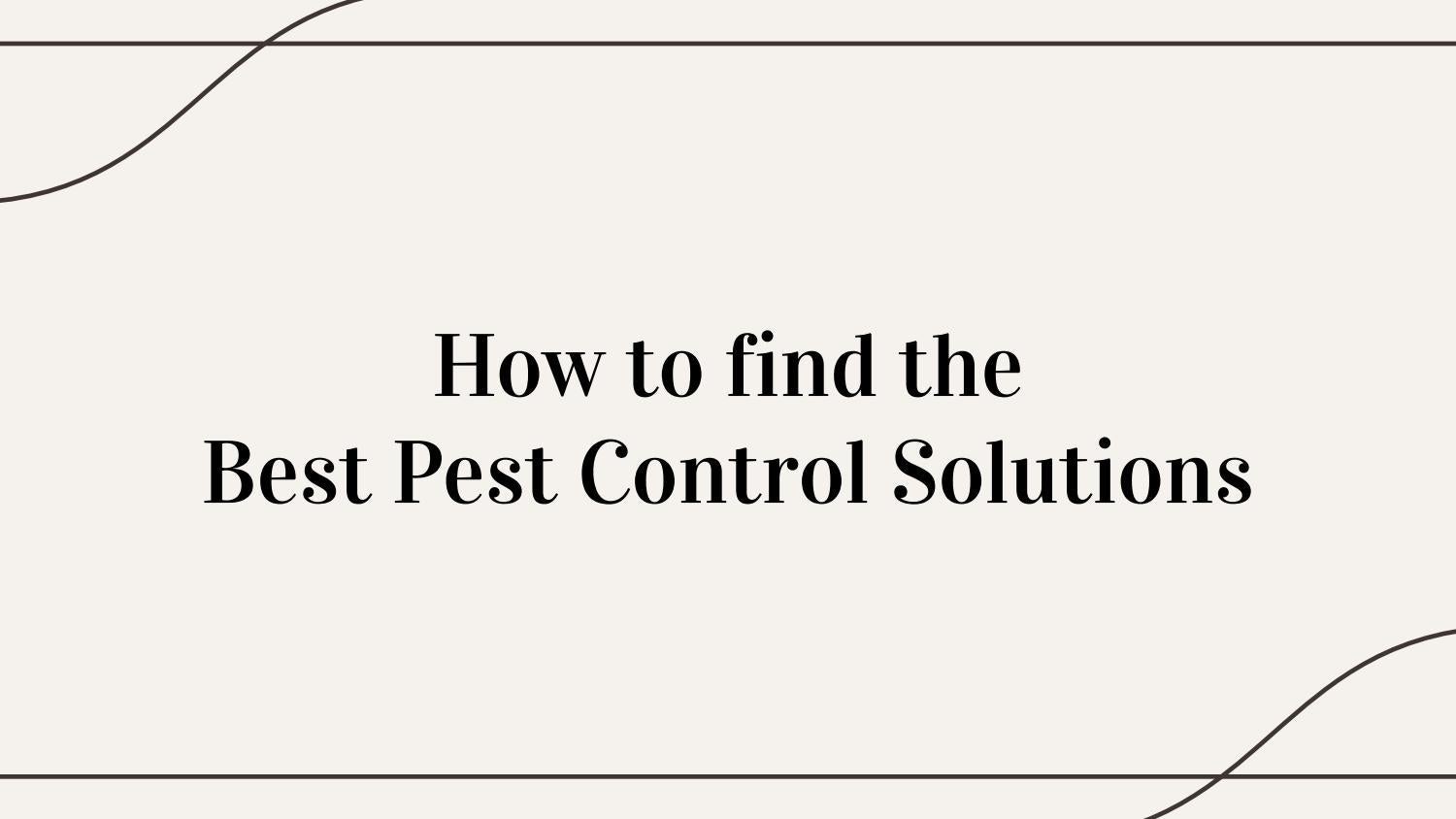 How to find the best Pest Control Solutions by farsanaashiq - Issuu
