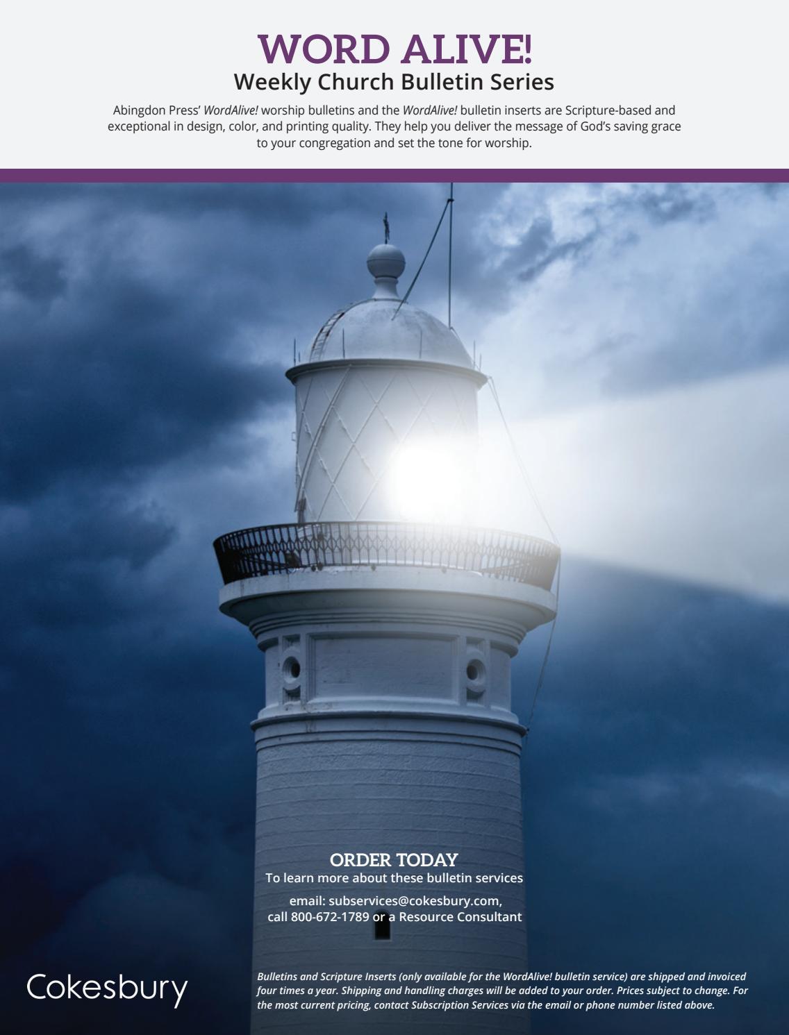 Word Alive Weekly Church Bulletin Series by United Methodist Publishing ...