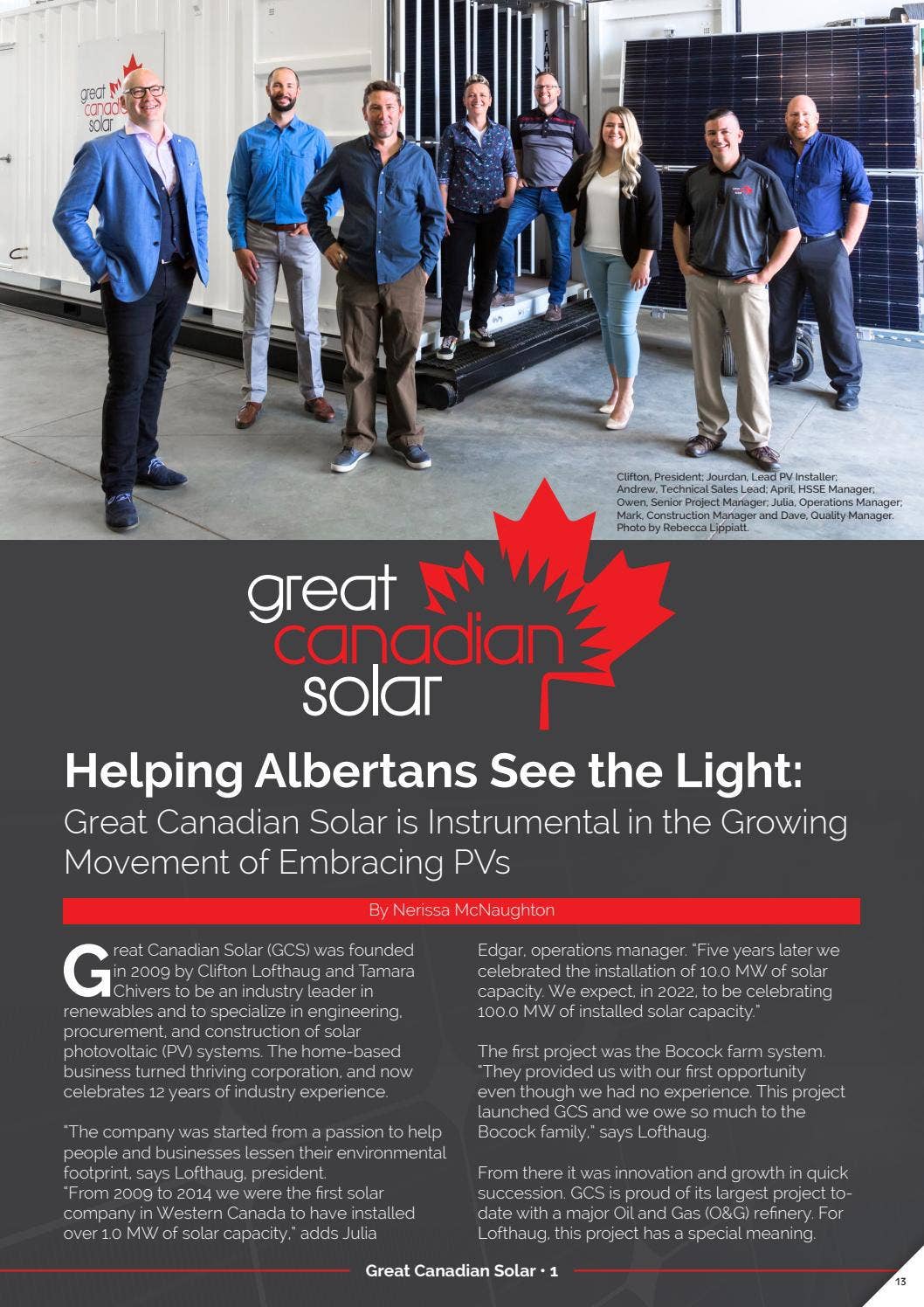 Great Canadian Solar - Celebrating Business Excellence by Business in ...