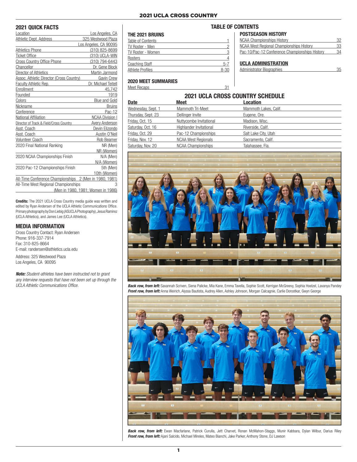 2021 UCLA Cross Country Information Guide by UCLA Athletics - Issuu
