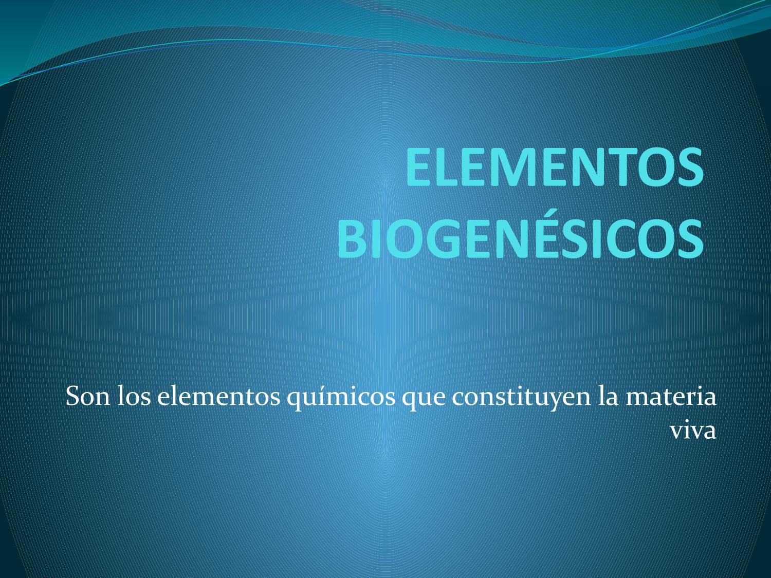 Elementos biogenésicos by Sonia Villamar - Issuu