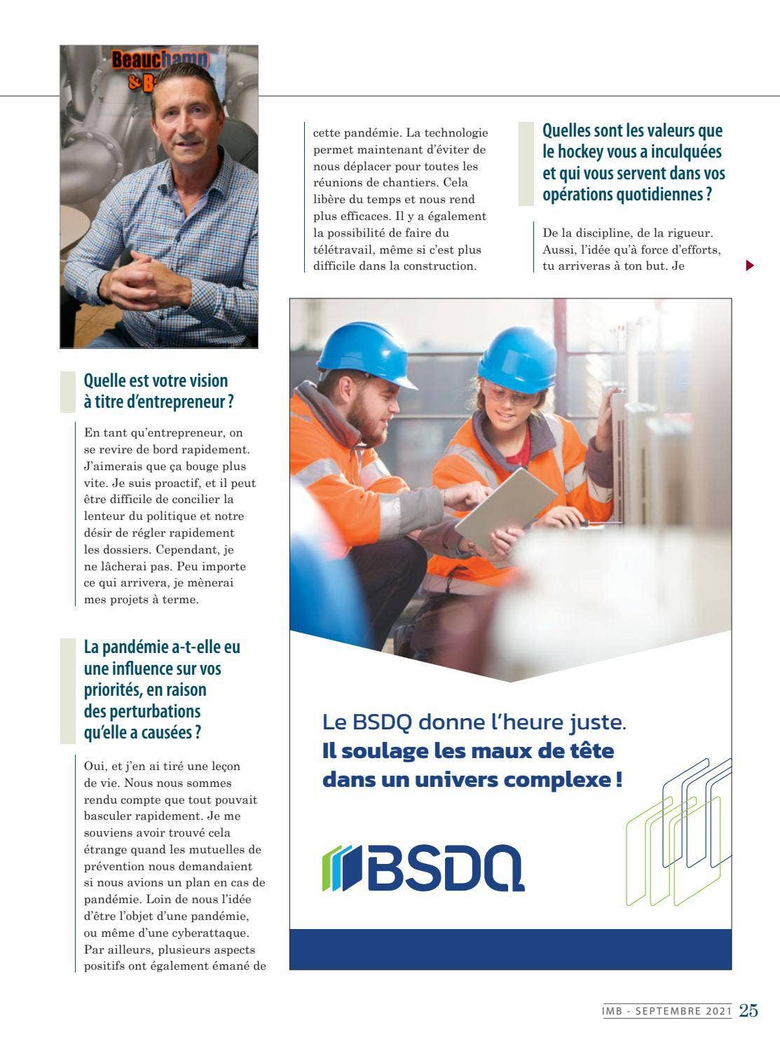 Revue IMB | Vol. 36, n° 7 | Septembre 2021 by CMMTQ - Issuu