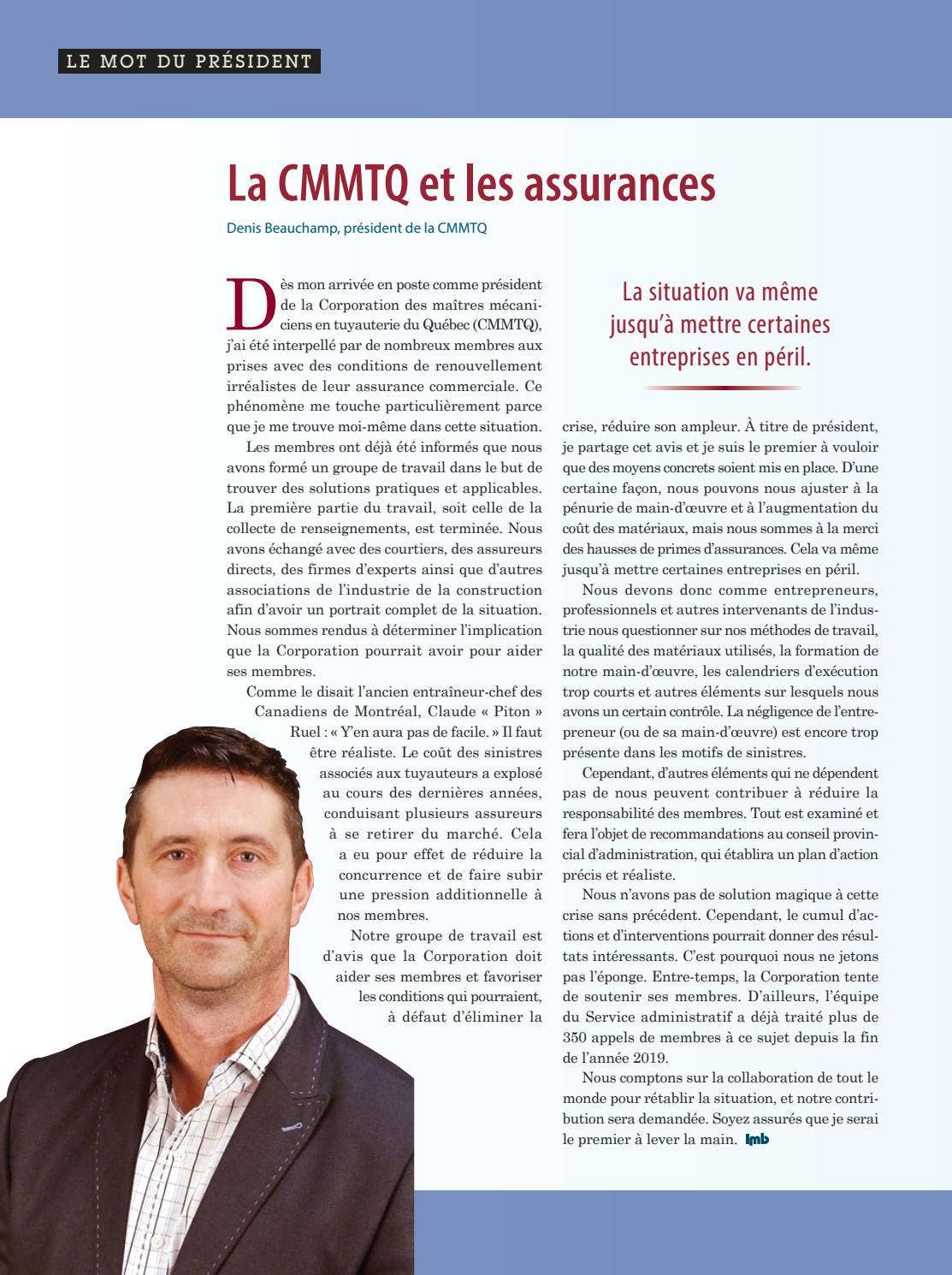 Revue IMB | Vol. 36, n° 7 | Septembre 2021 by CMMTQ - Issuu