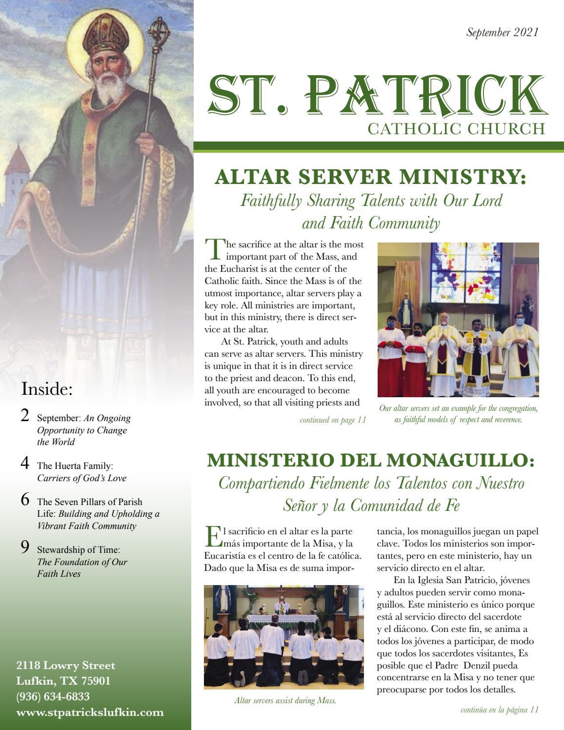 St. Patrick Catholic Church Newsletter — September 2021 by Catholic ...