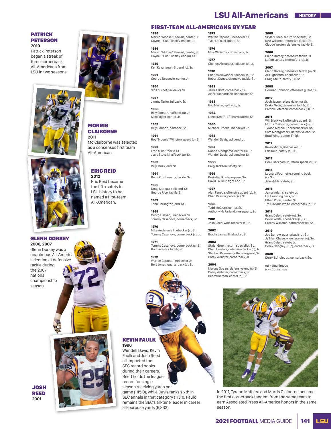 2021 LSU Football Media Guide by LSU Athletics - Issuu