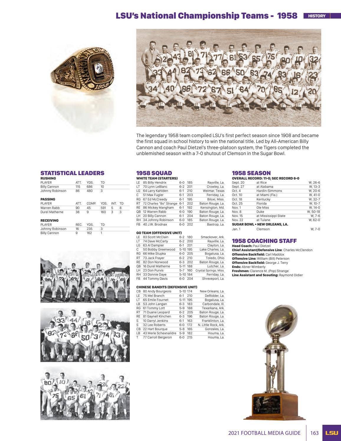 2021 LSU Football Media Guide by LSU Athletics - Issuu