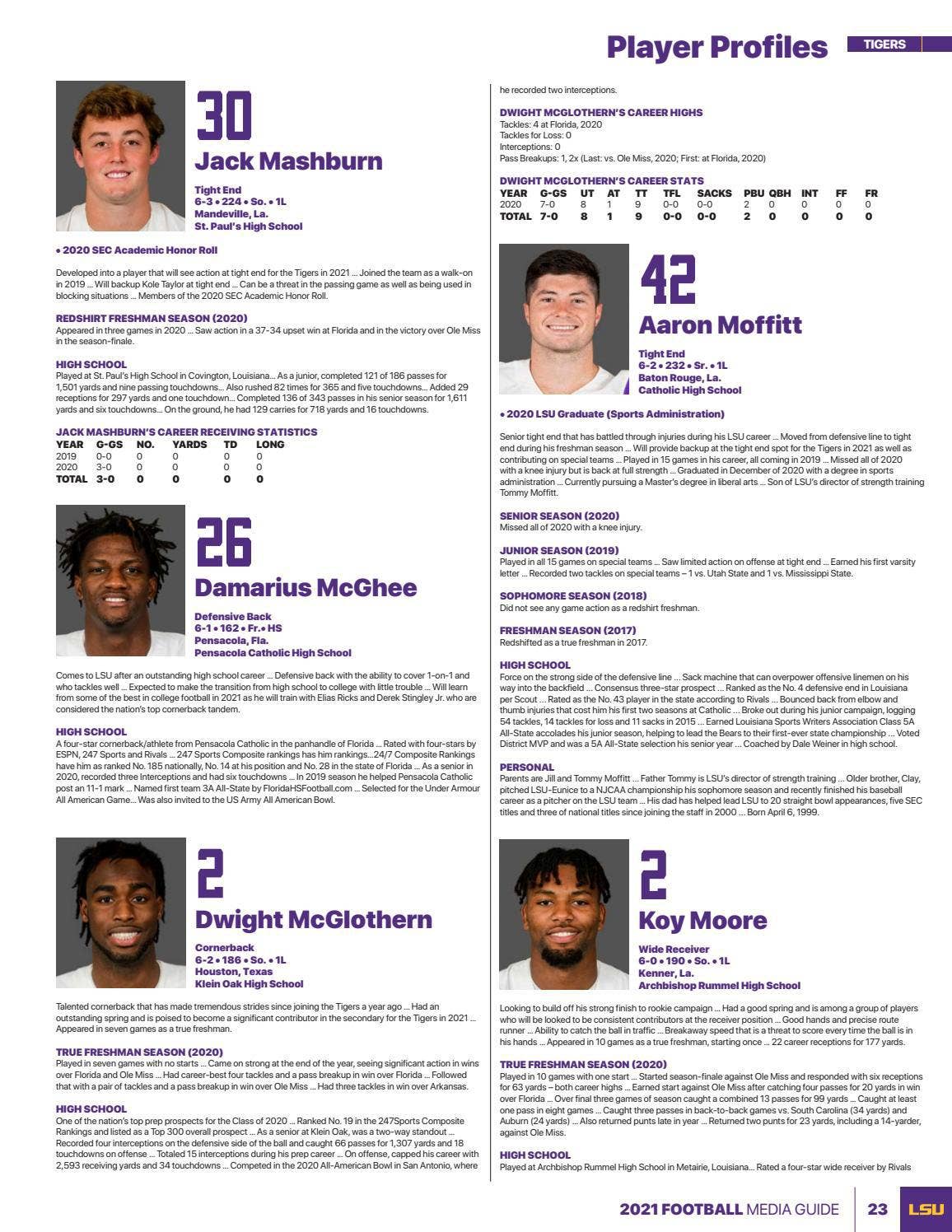2021 LSU Football Media Guide by LSU Athletics - Issuu