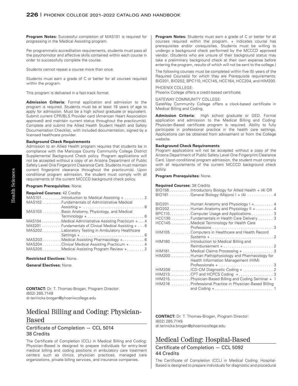 2021-22 Phoenix College Catalog & Student Handbook by Phoenix College ...