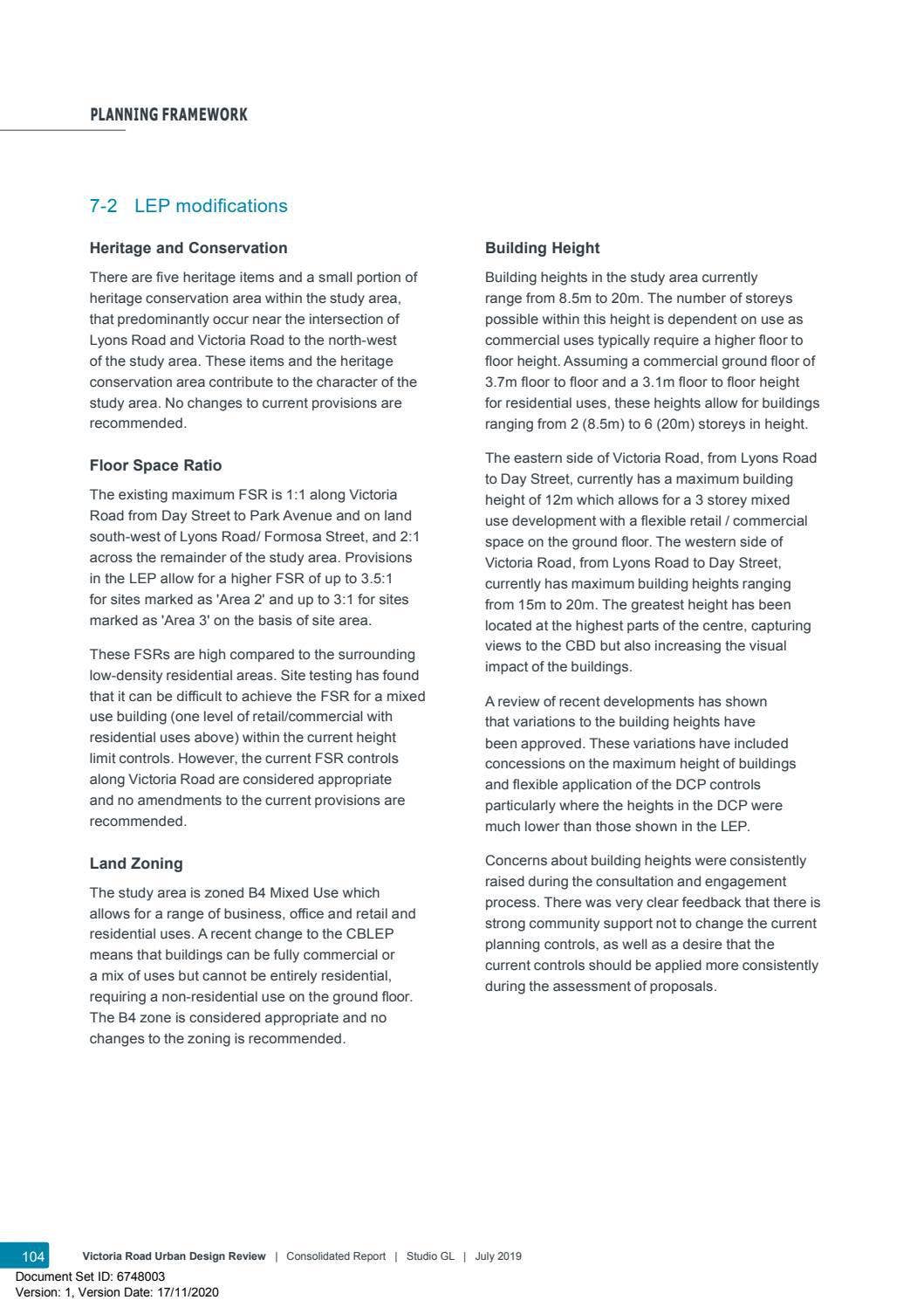 Planning Proposal Appendix 1 - Victoria Road Urban Design Review by ...