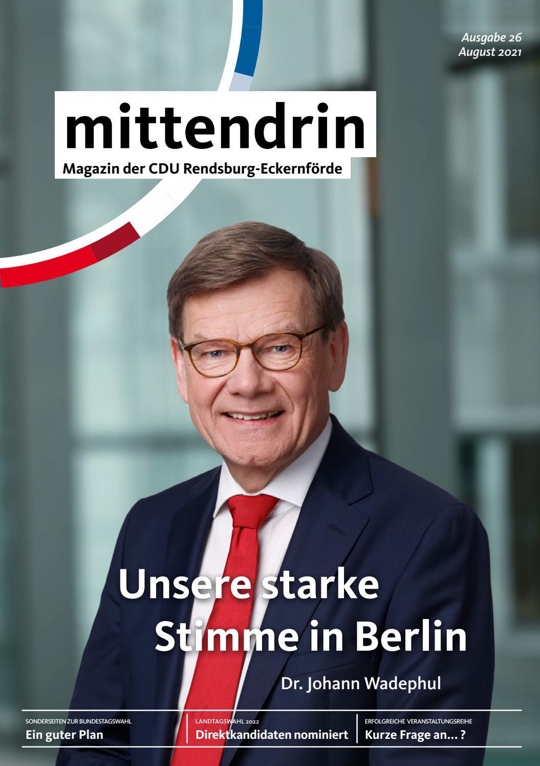 Mitgliedermagazin "mittendrin", Sommer 2021 by CDU Rendsburg-Eckernförde - Issuu