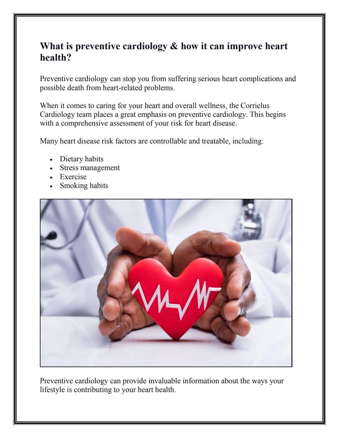 What is preventive cardiology & how does it improve heart health by ...