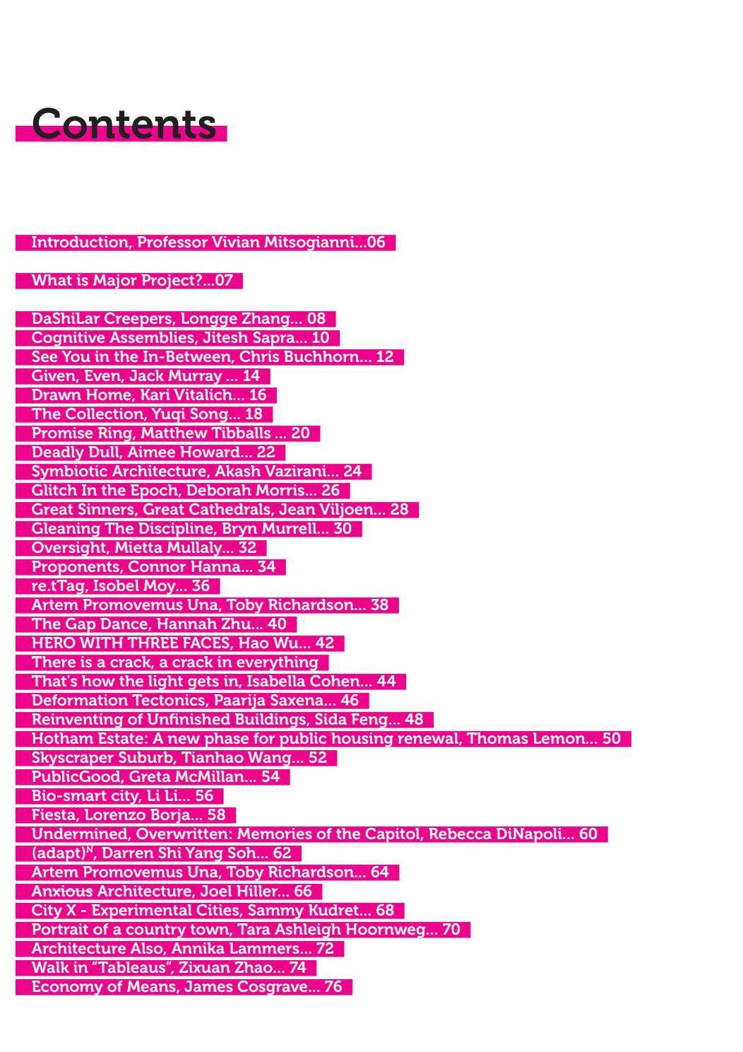 RMIT Architecture & Urban Design Major Project Catalogue Semester 1 ...