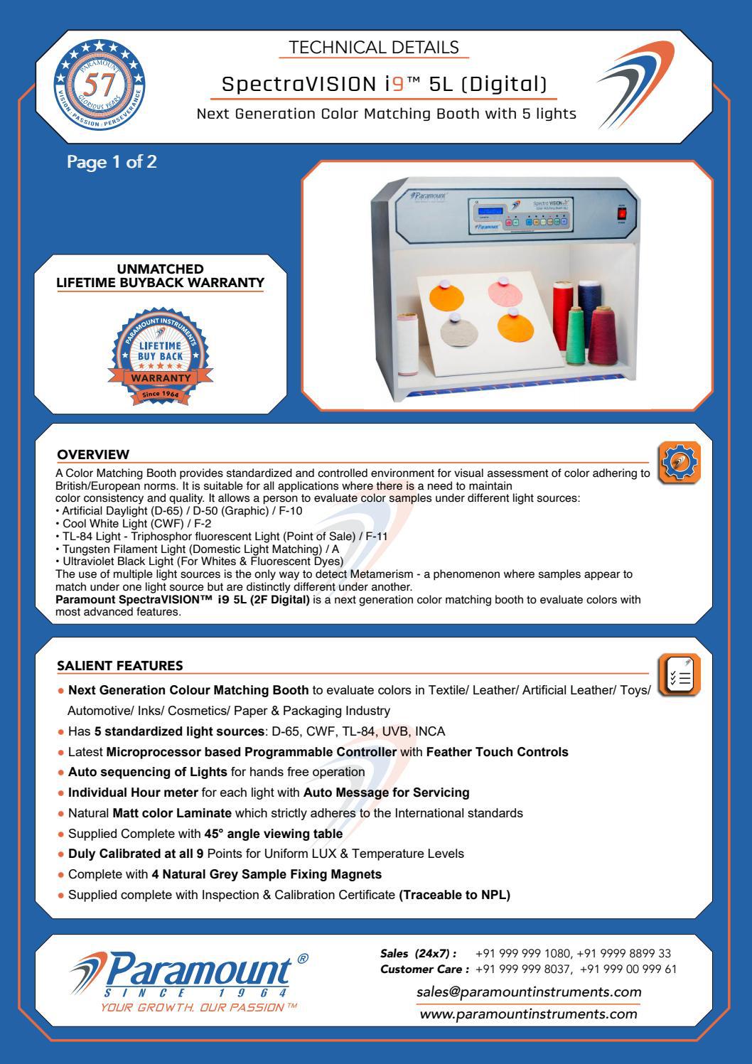 SpectraVISION i9 5L Digital - Next Generation Colour Matching Booth by ...