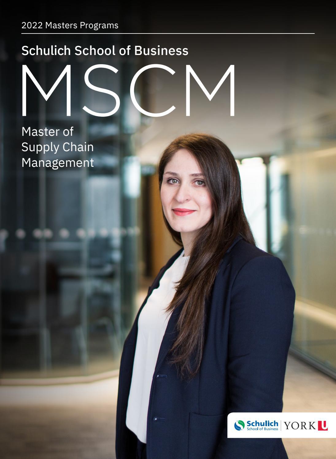 Master of Supply Chain Management (MSCM) Viewbook 2022 by Schulich ...