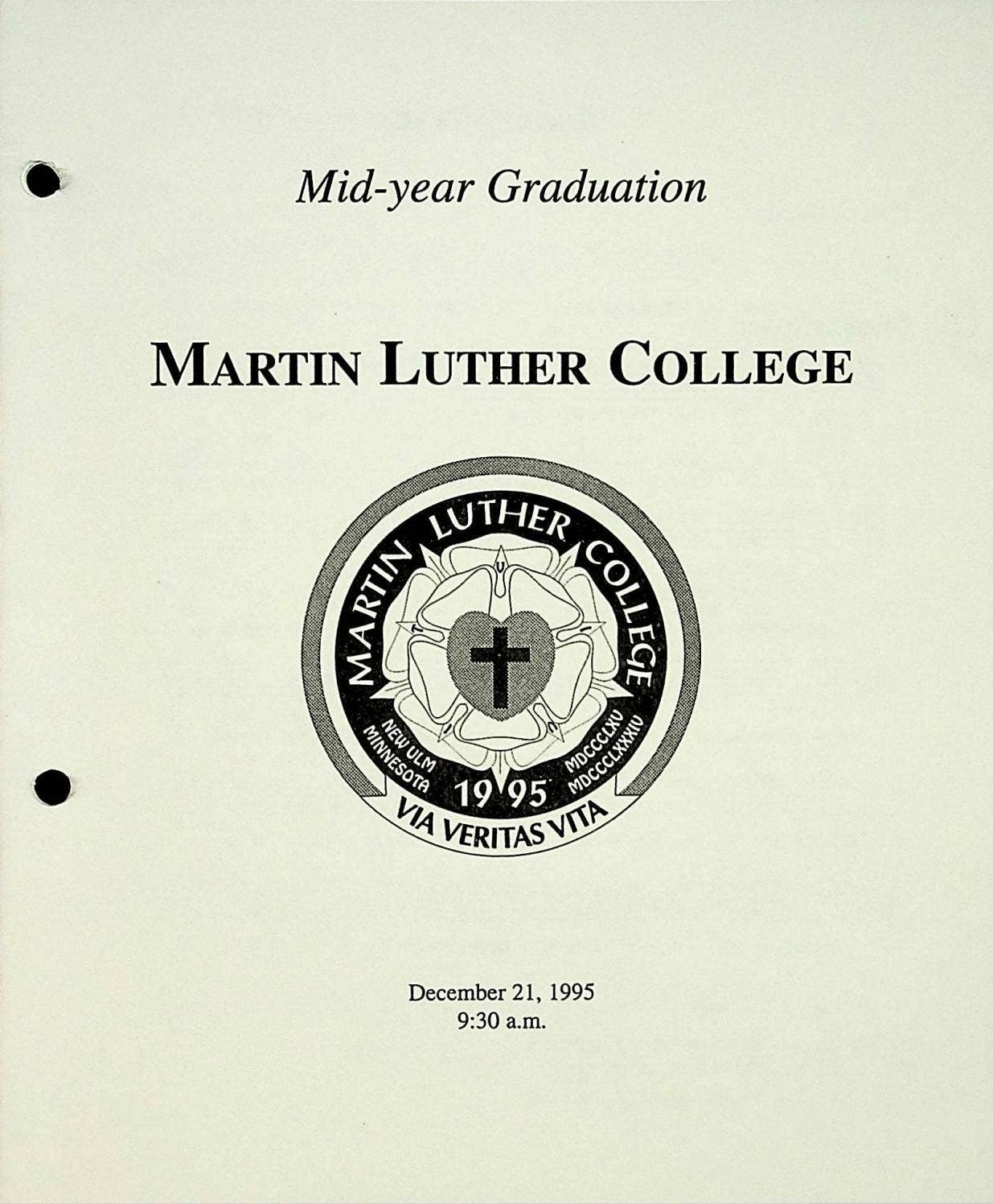 1995-1996 - Mid-year Graduation by Martin Luther College - Issuu