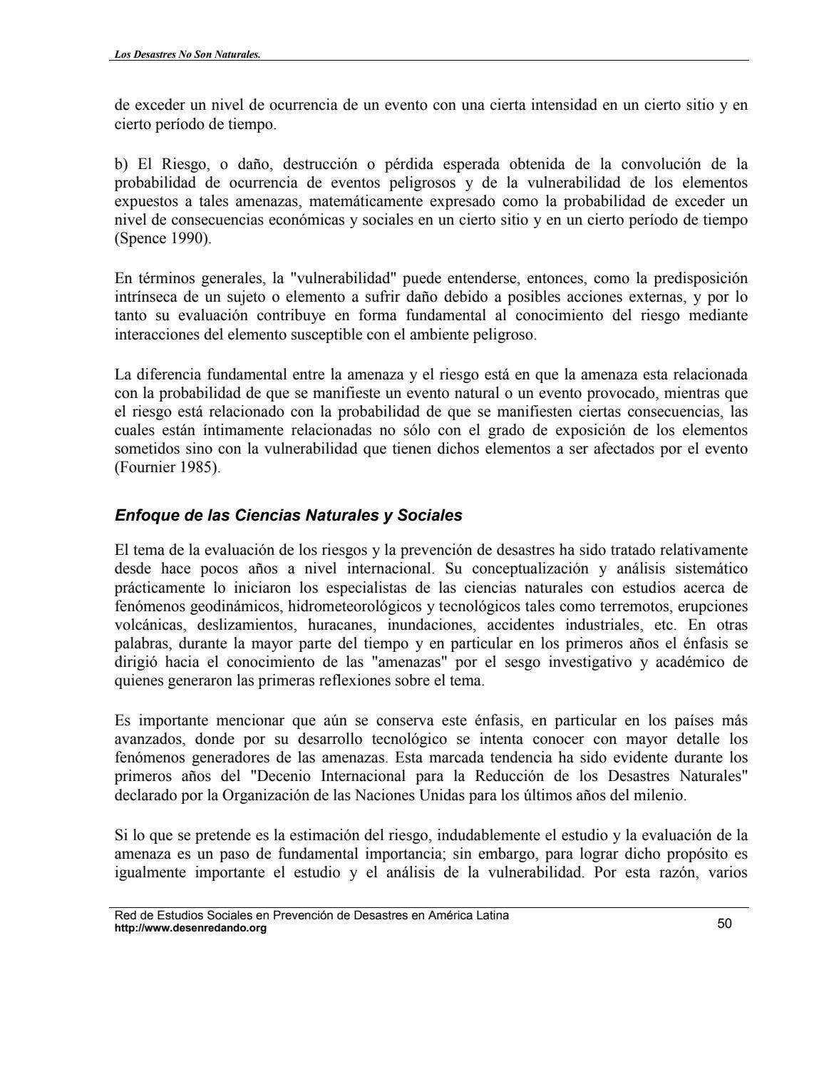 LOS DESASTRES NO SON NATURALES by CÉSAR GUILLERMO GONZÁLEZ DELGADO - Issuu
